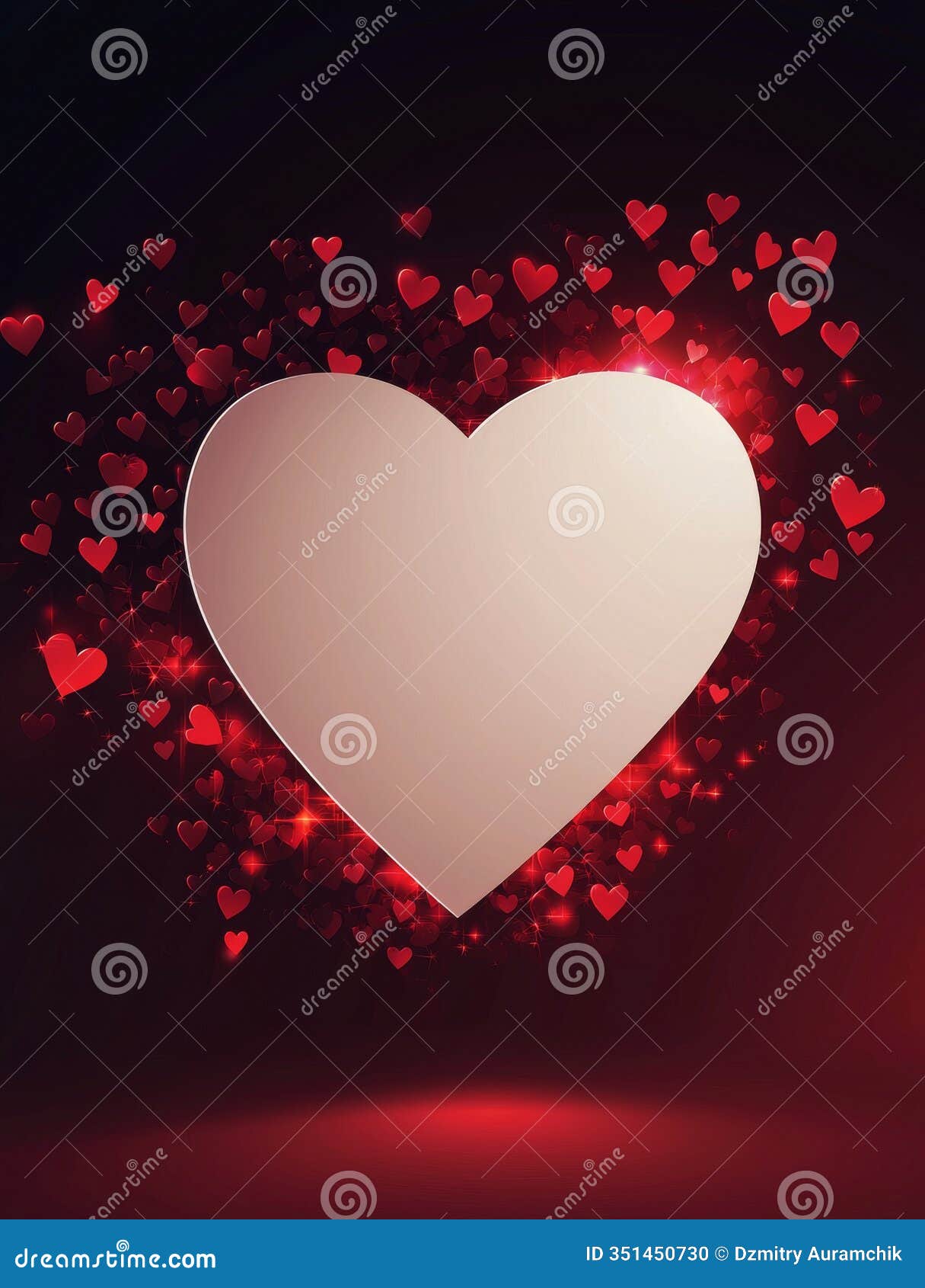 A Red Background with a White Heart Frame for Valentine S Greetings ...