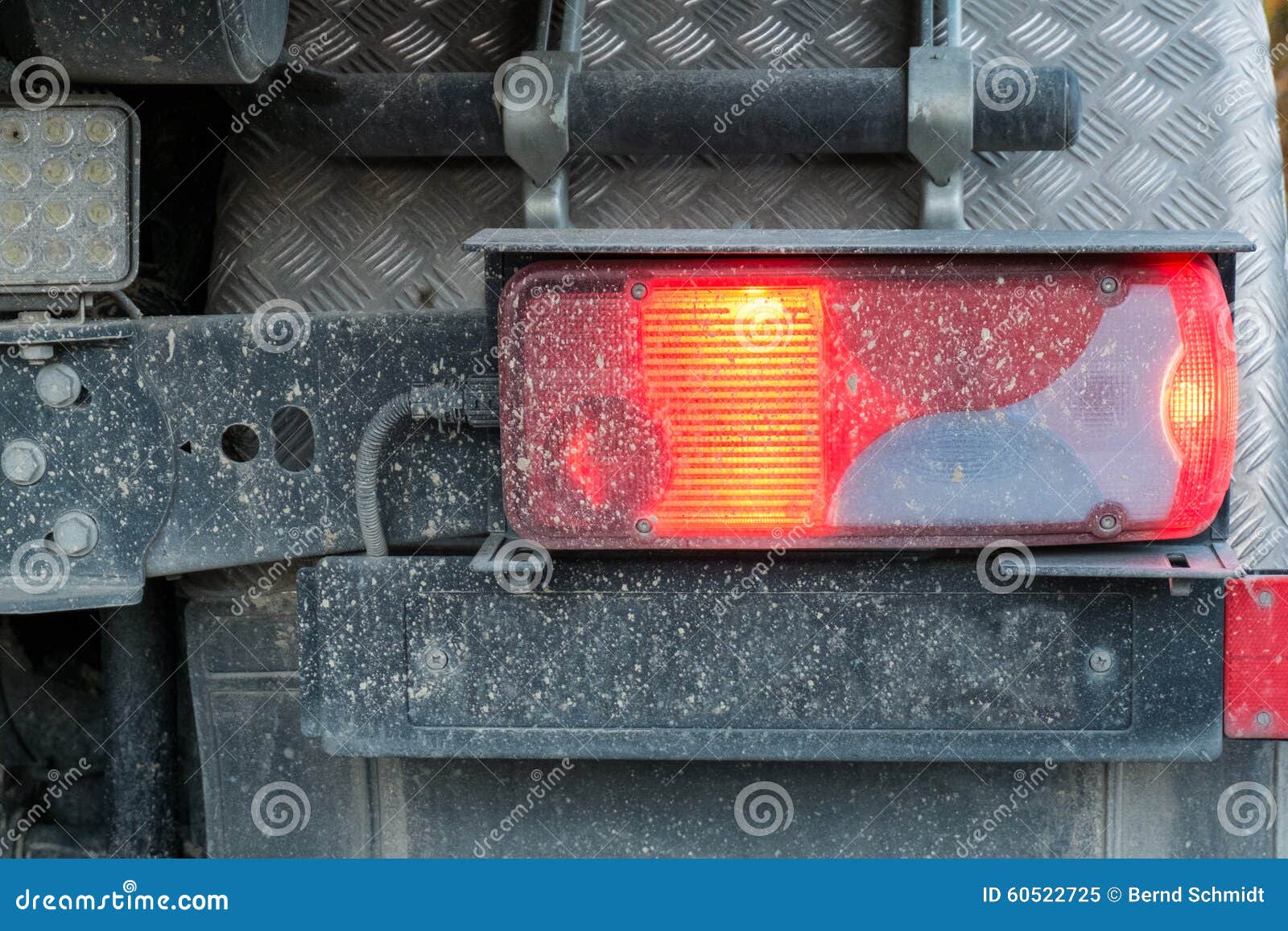 Red backlight of a truck stock image. Image of truck - 60522725