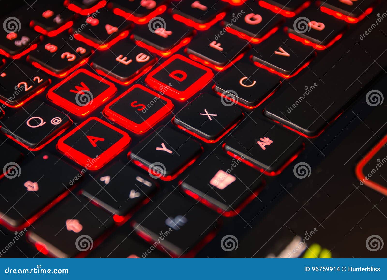RGB Gaming Keyboard. Bright Colorful Keyboard With Mouse, Neon Light ...