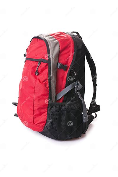 Red backpack stock image. Image of weekend, object, equipment - 14953437
