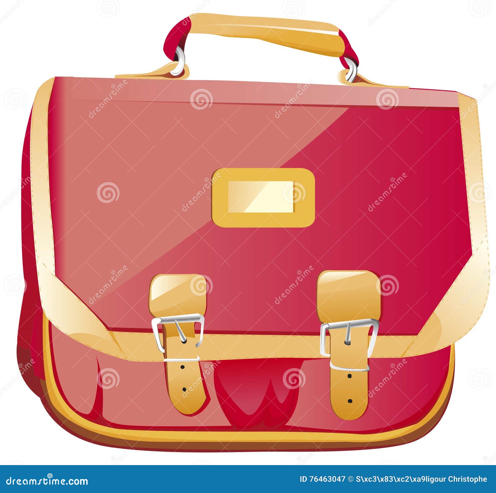 Red backpack in face side stock vector. Illustration of student - 76463047