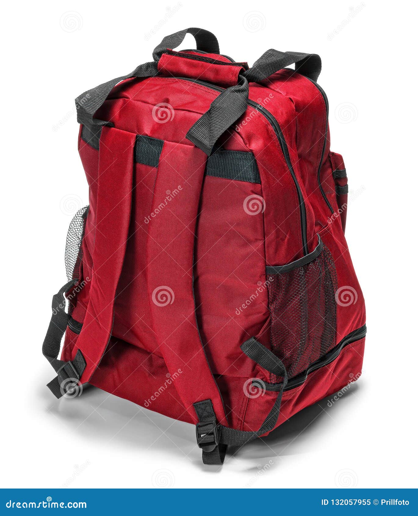 Red backpack stock image. Image of luggage, back, packing - 132057955