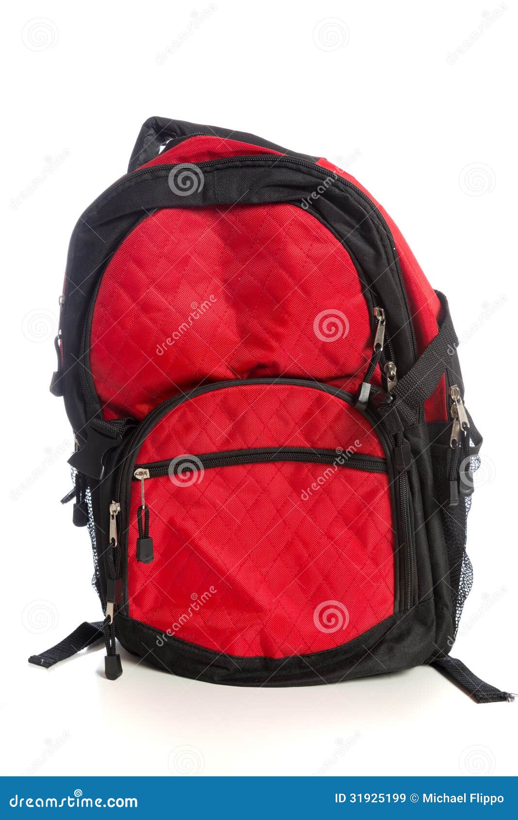 Red Backpack stock image. Image of school, nobody, single - 31925199