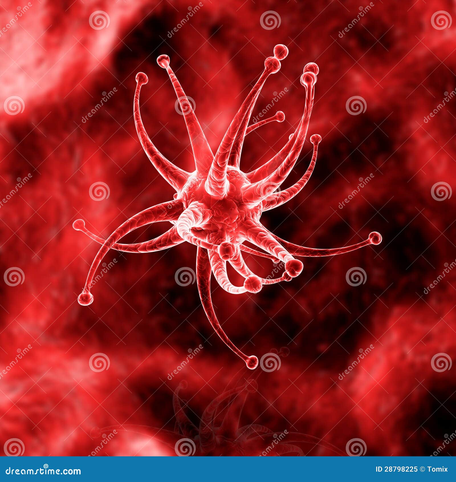 Red bacteria stock illustration. Illustration of epidemic - 28798225