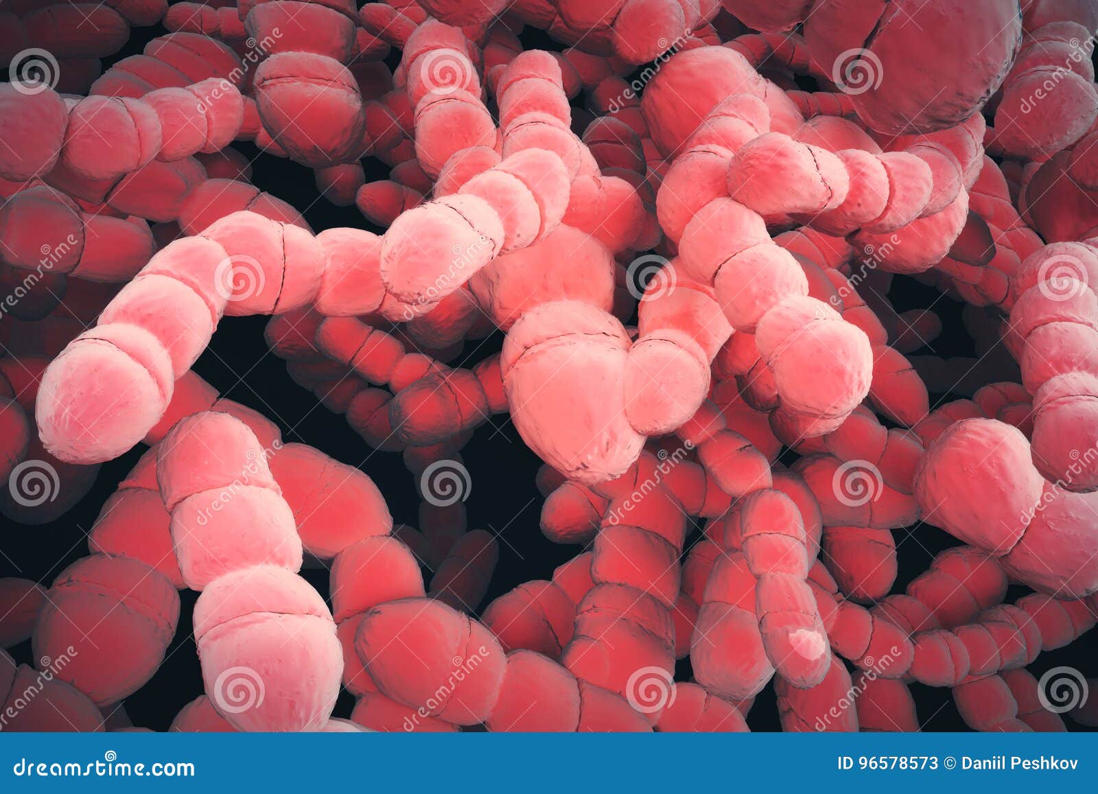 Red bacteria background stock illustration. Illustration of microscopic ...