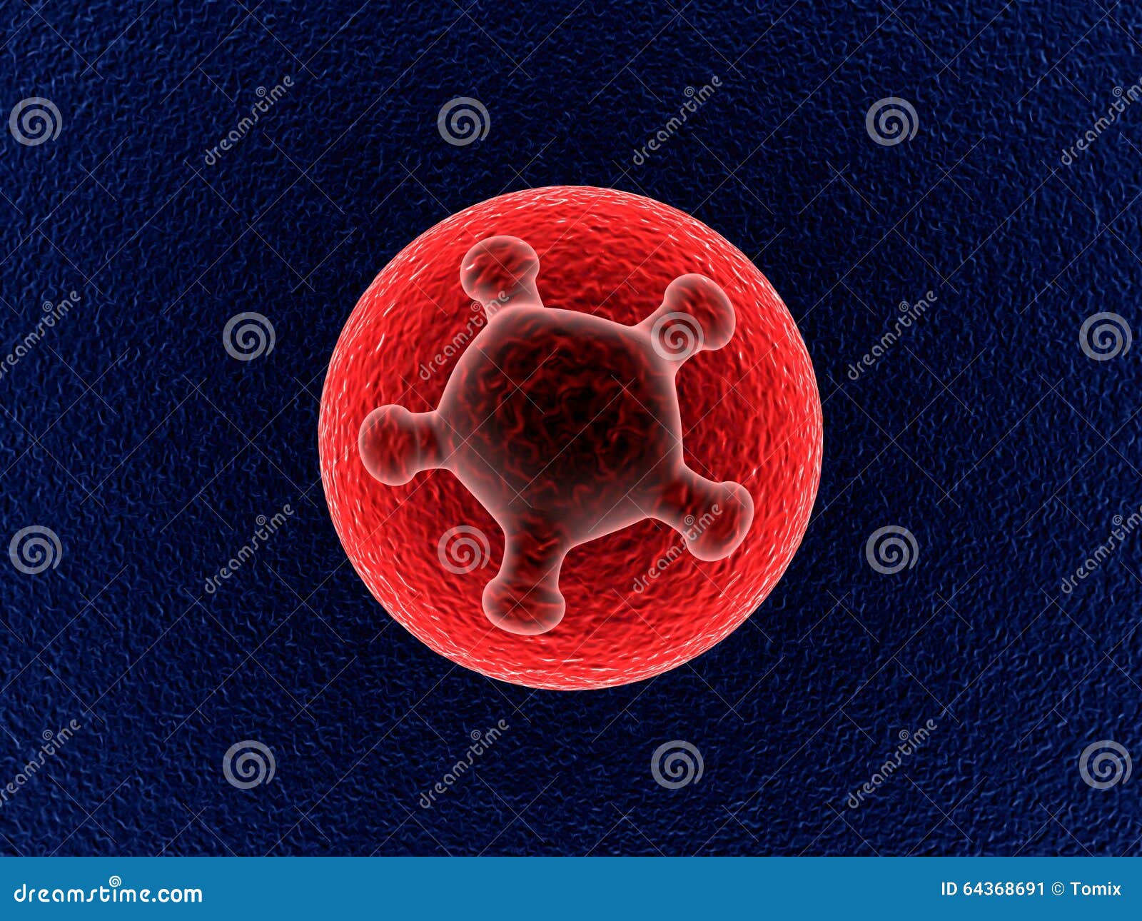 Red Bacteria - 3D Illustration Stock Illustration - Illustration of ...