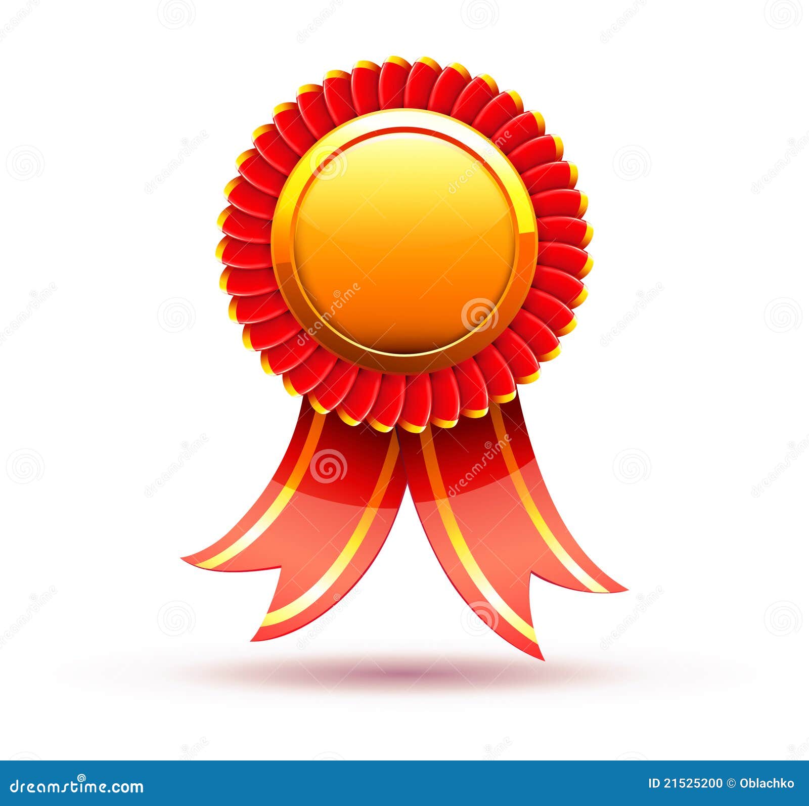 Red badge stock vector. Illustration of gold, object - 21525200