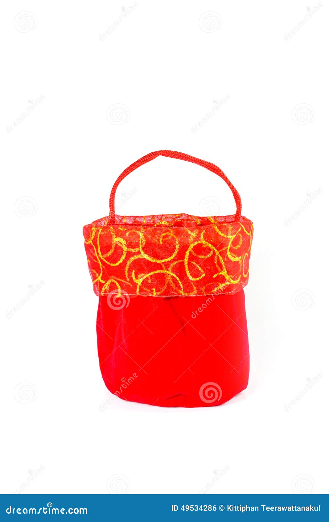 Red Bag for Chinese New Year Isolated Stock Photo - Image of chinese ...