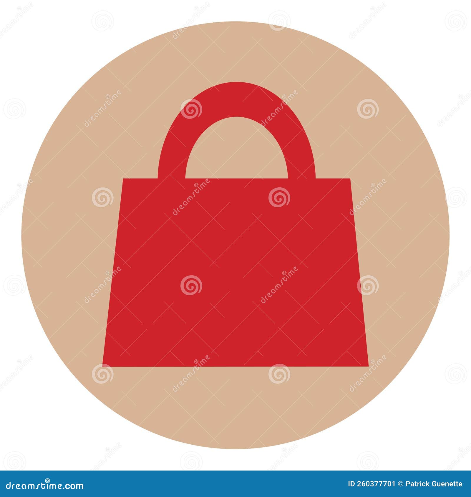 Red bag, icon stock vector. Illustration of fashion - 260377701