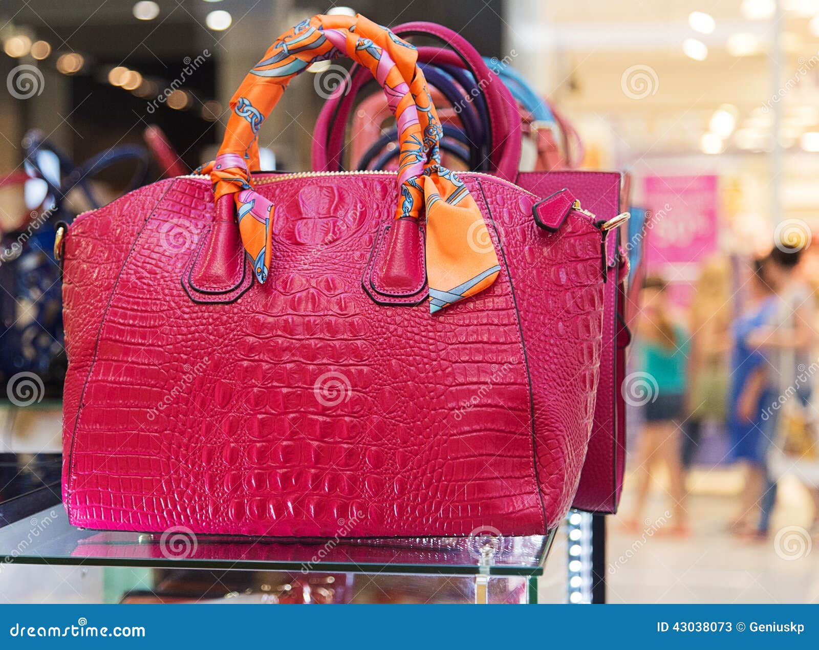 Red bag on store stock image. Image of collection, indoor - 43038073