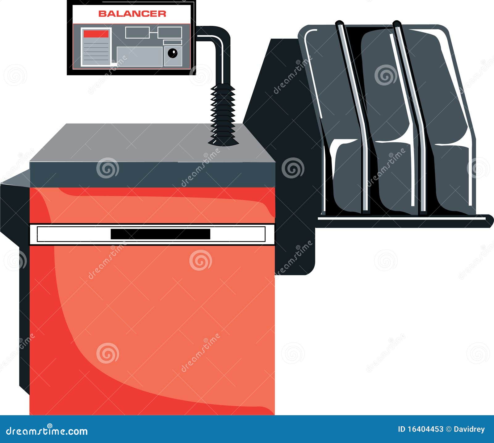 Red Balancer Machine Cartoon Vector | CartoonDealer.com #16404453