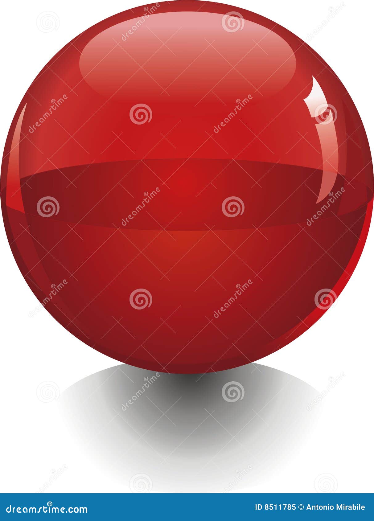 Red ball stock vector. Illustration of internet, glossy - 8511785