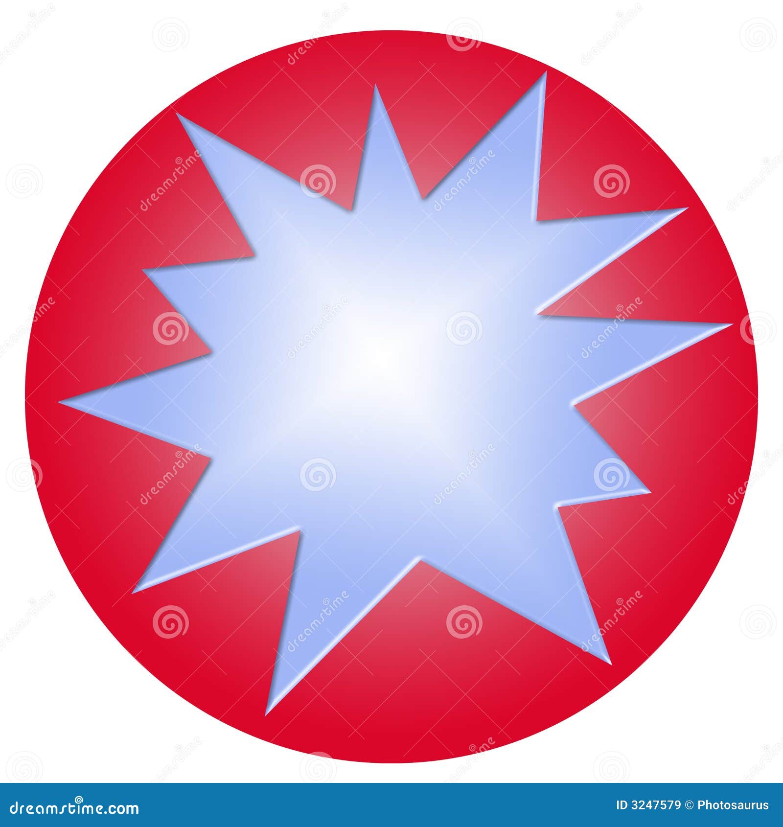 Red ball with blue star stock illustration. Illustration of romantic ...