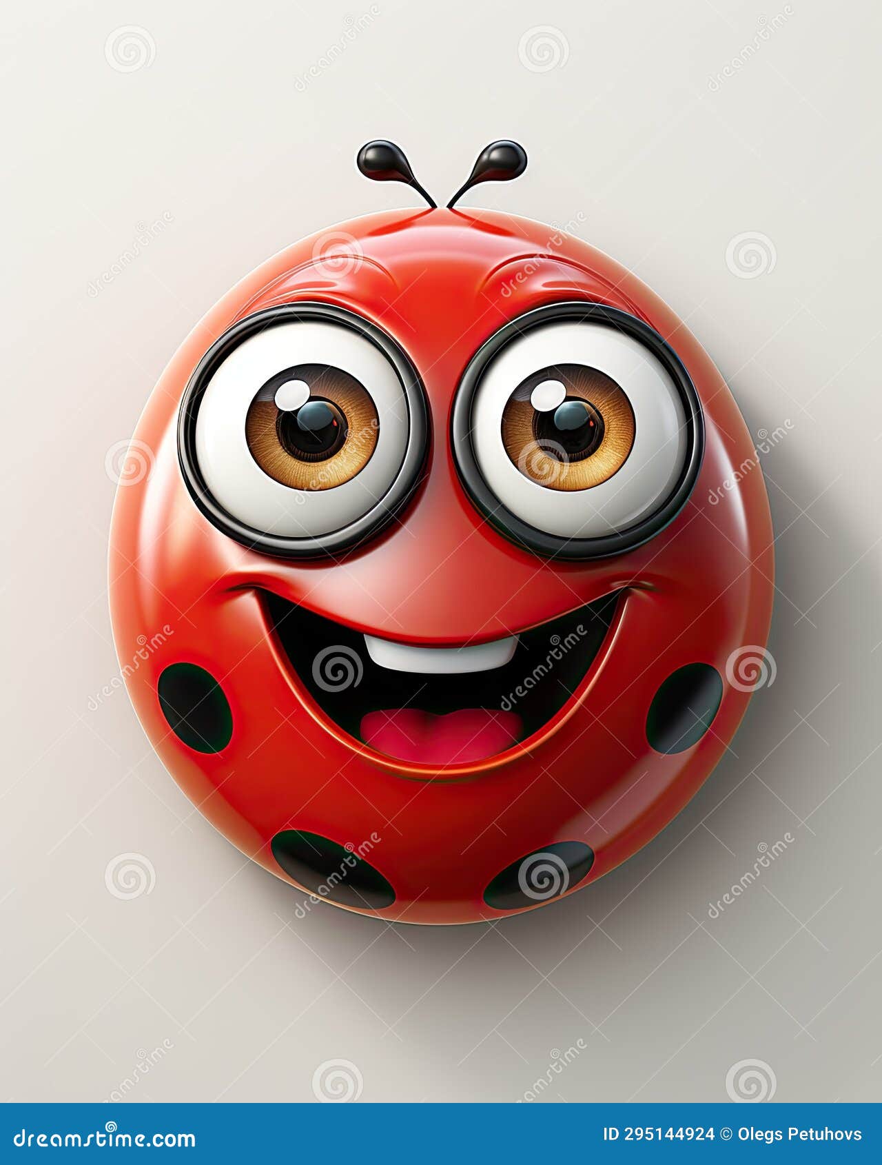 A Red Ball with Eyes and a Smile on it S Face. Generative Ai Stock ...