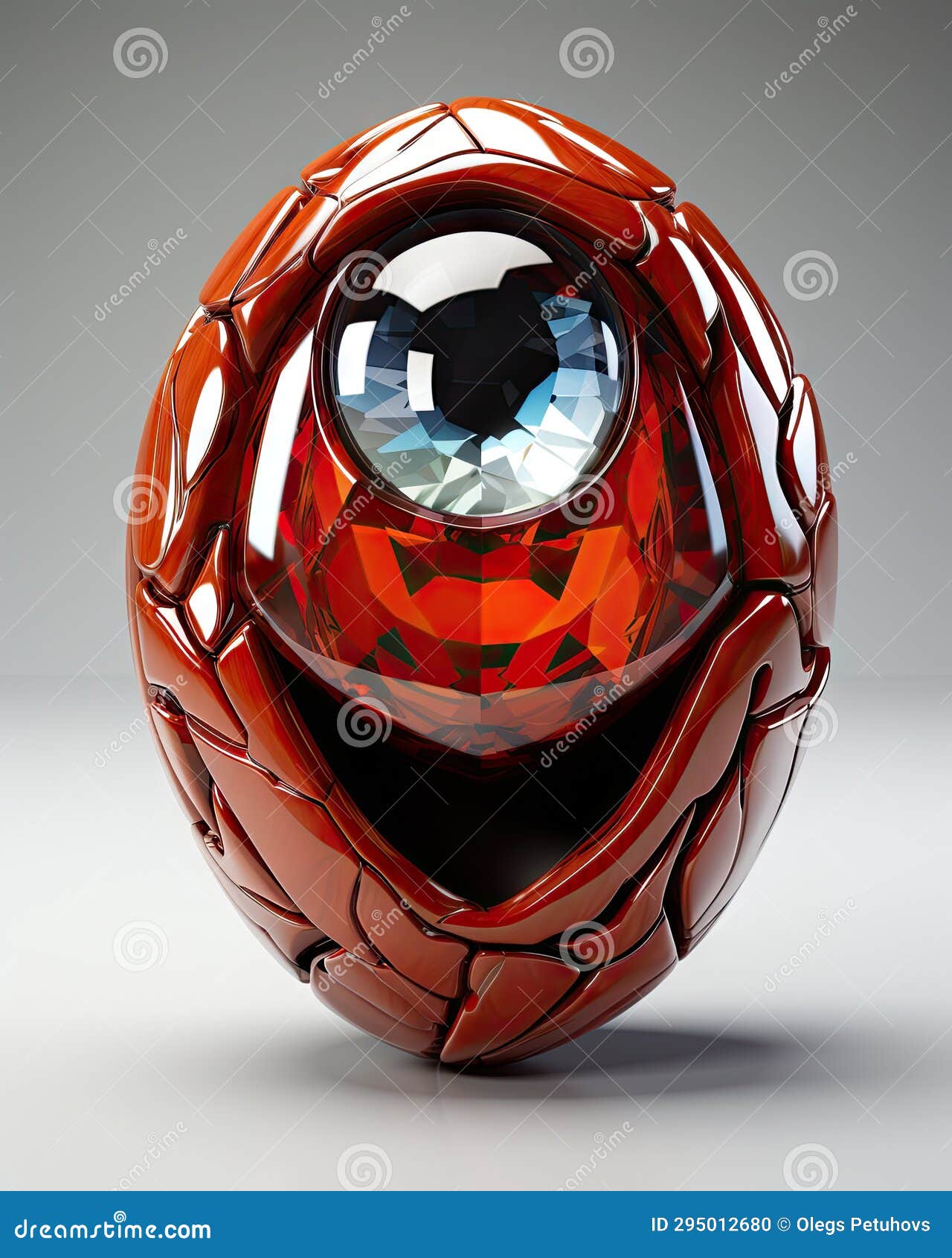 A Red Ball with a Face Made Out of it S Eyes. Generative Ai Stock ...