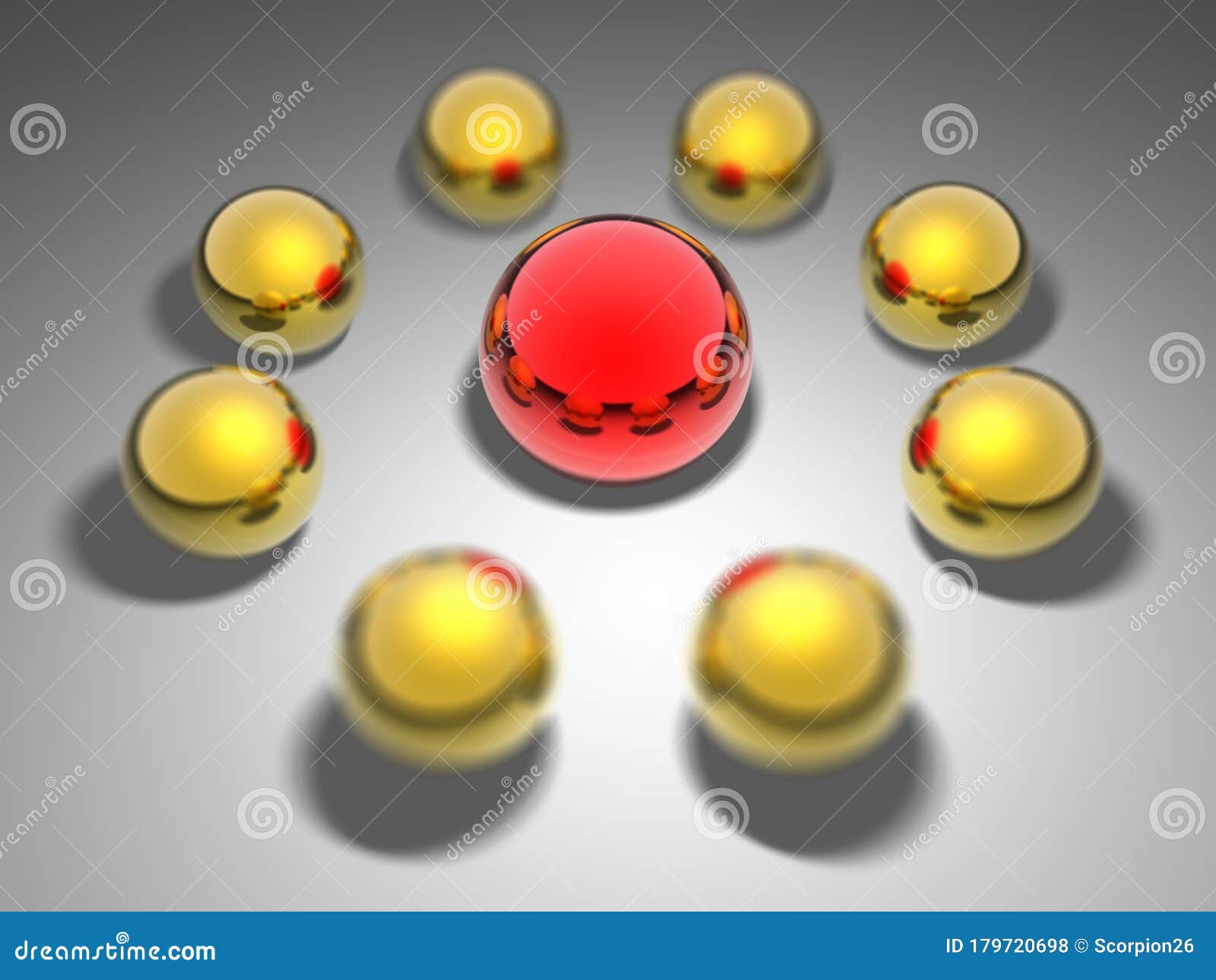 Red ball leader conceept stock illustration. Illustration of ...