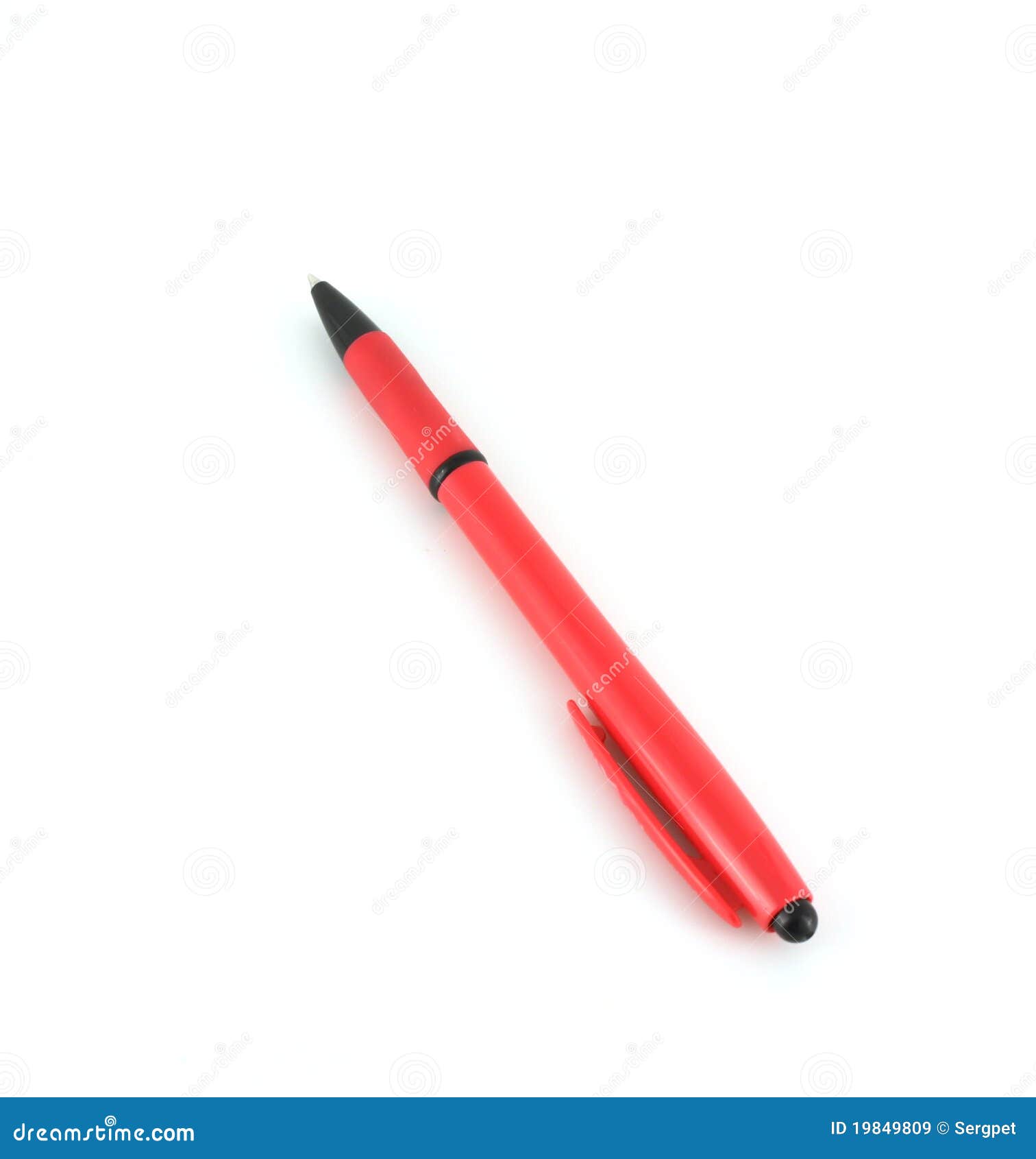 Red ball-point pen stock image. Image of metal, everyday - 19849809