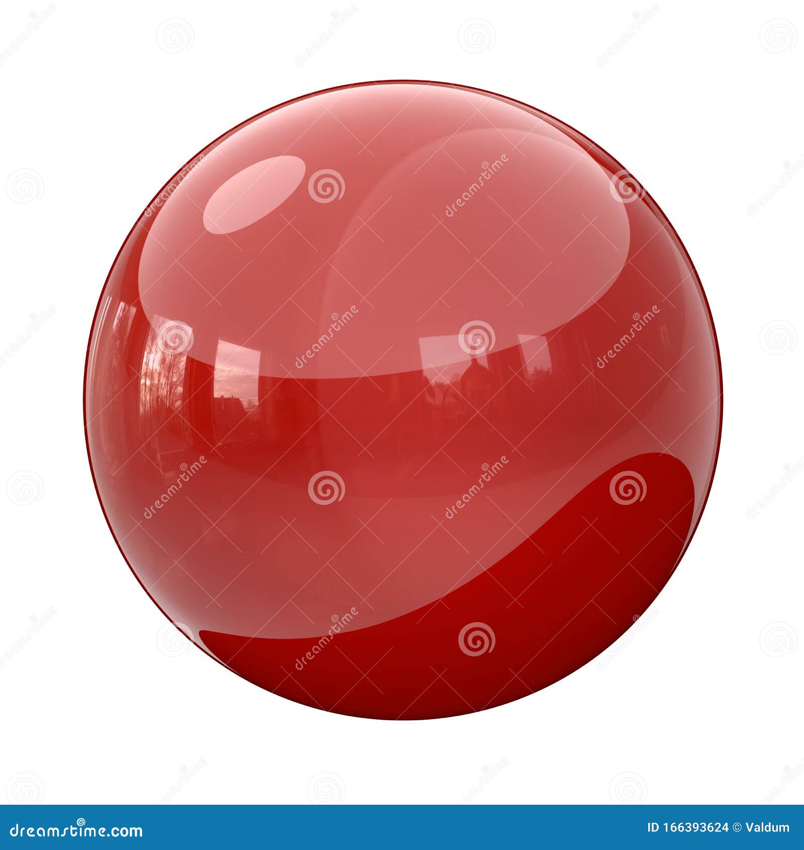 Red Ball Sphere Button 3d Illustration Stock Illustration ...