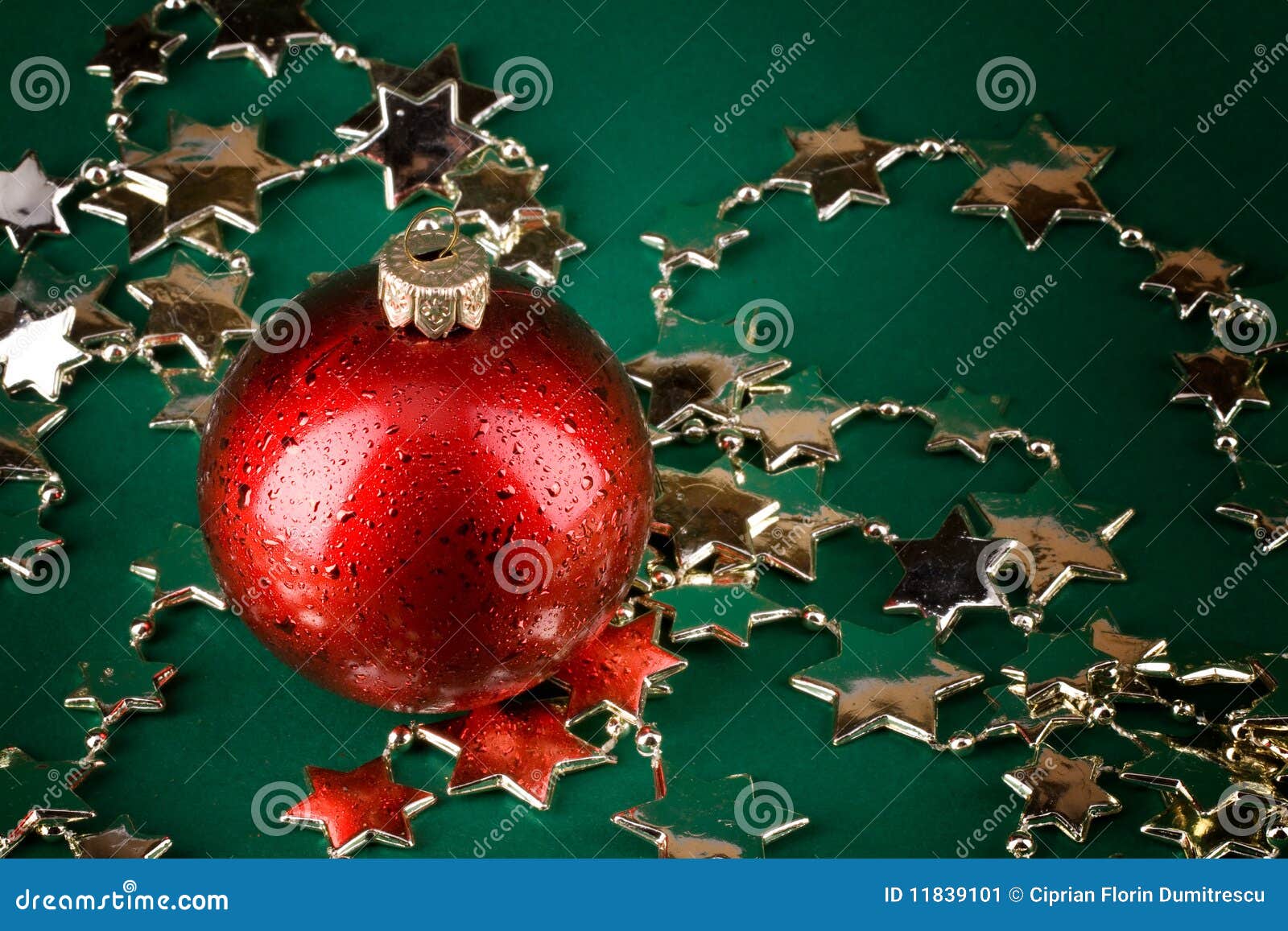 Red ball and stars stock image. Image of shinny, decorative - 11839101