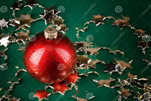 Red ball and stars stock image. Image of shinny, decorative - 11839101