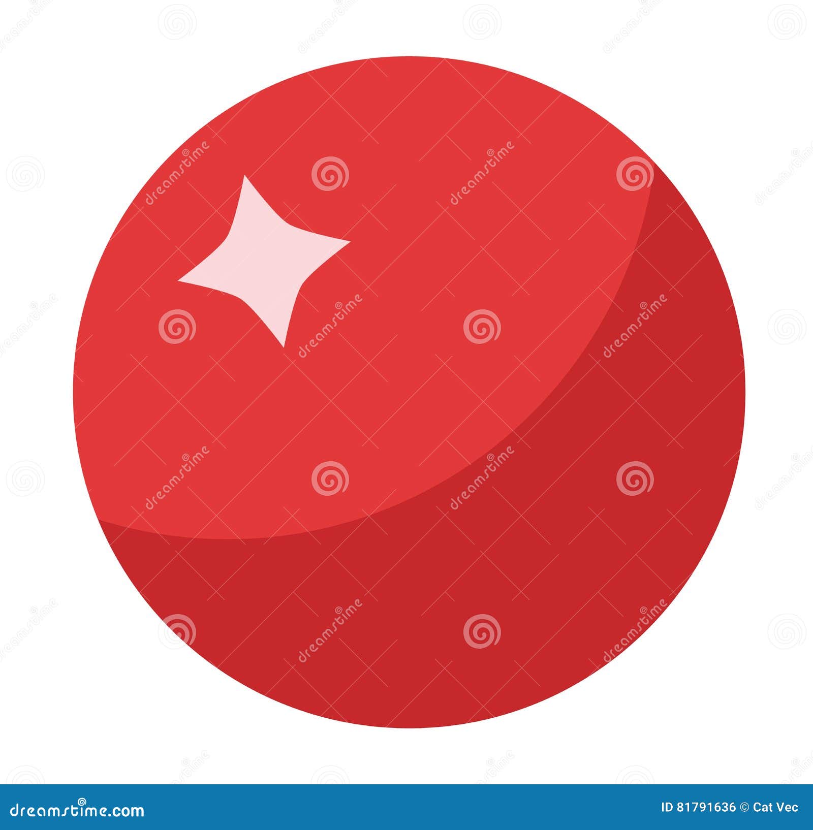 Red Ball Vector Illustration. Stock Vector - Illustration of reflection ...