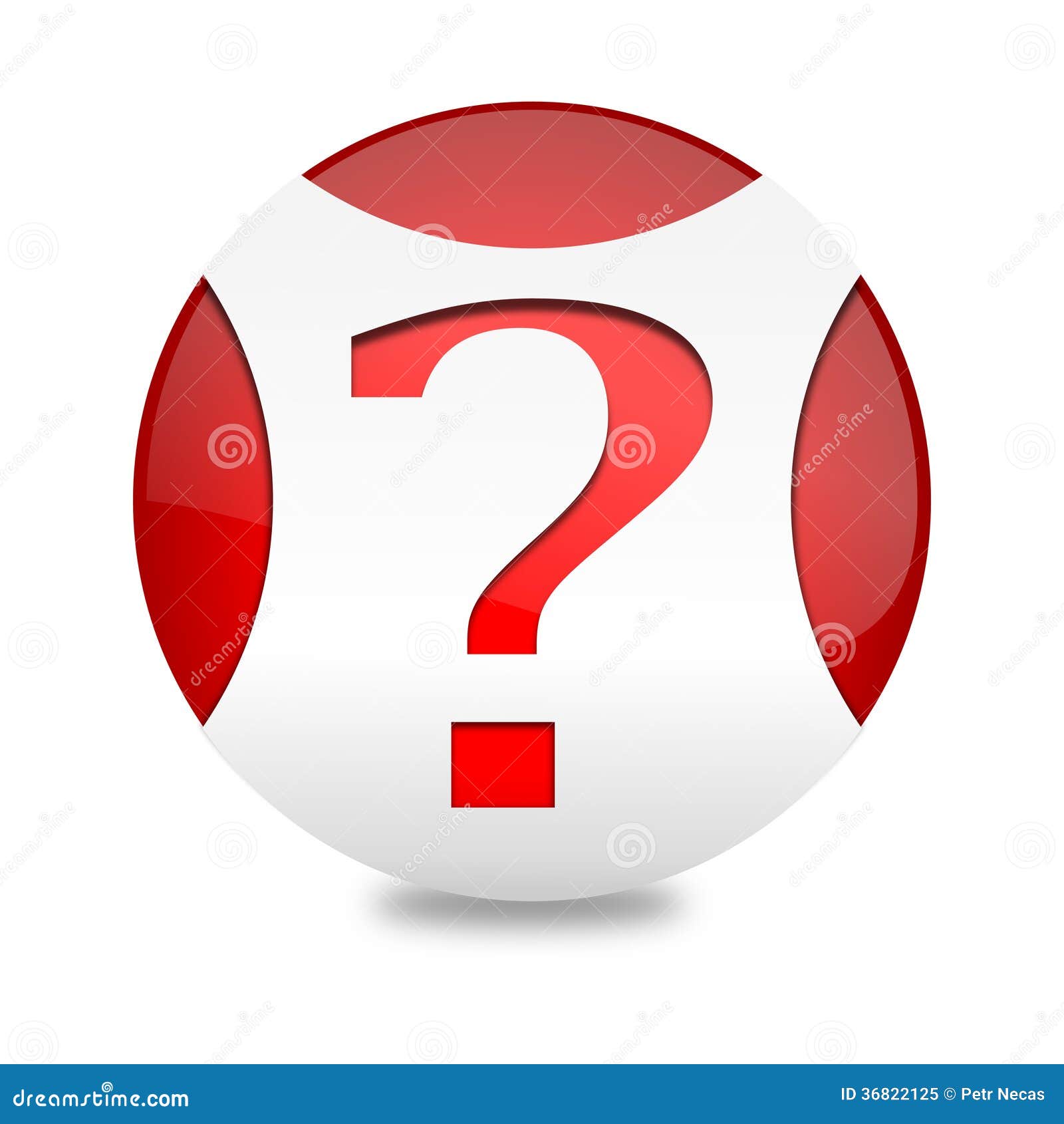 Red Ball with White Jerseys and Question Mark Stock Illustration ...