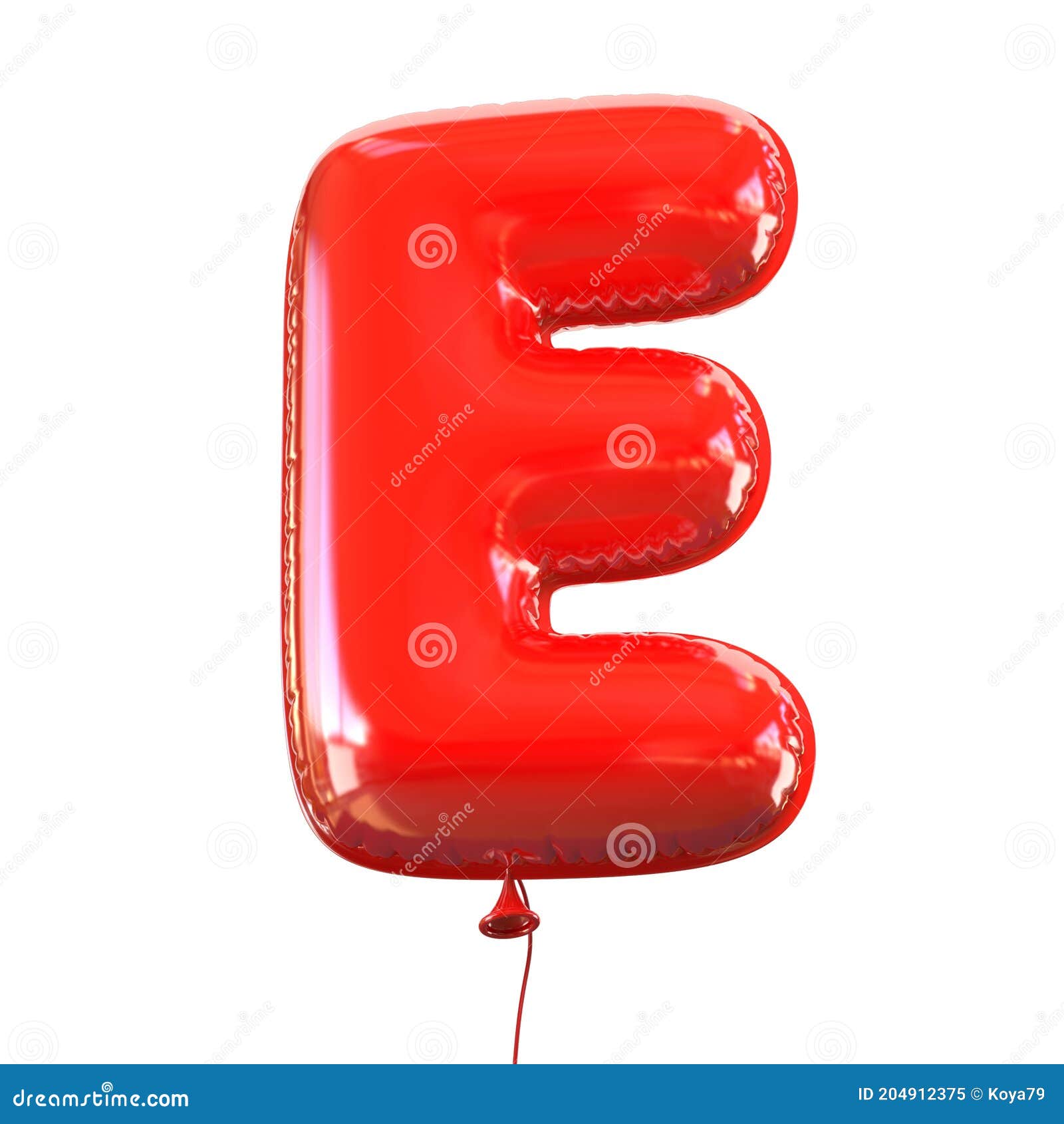Red balloon font letter E stock illustration. Illustration of cartoon ...