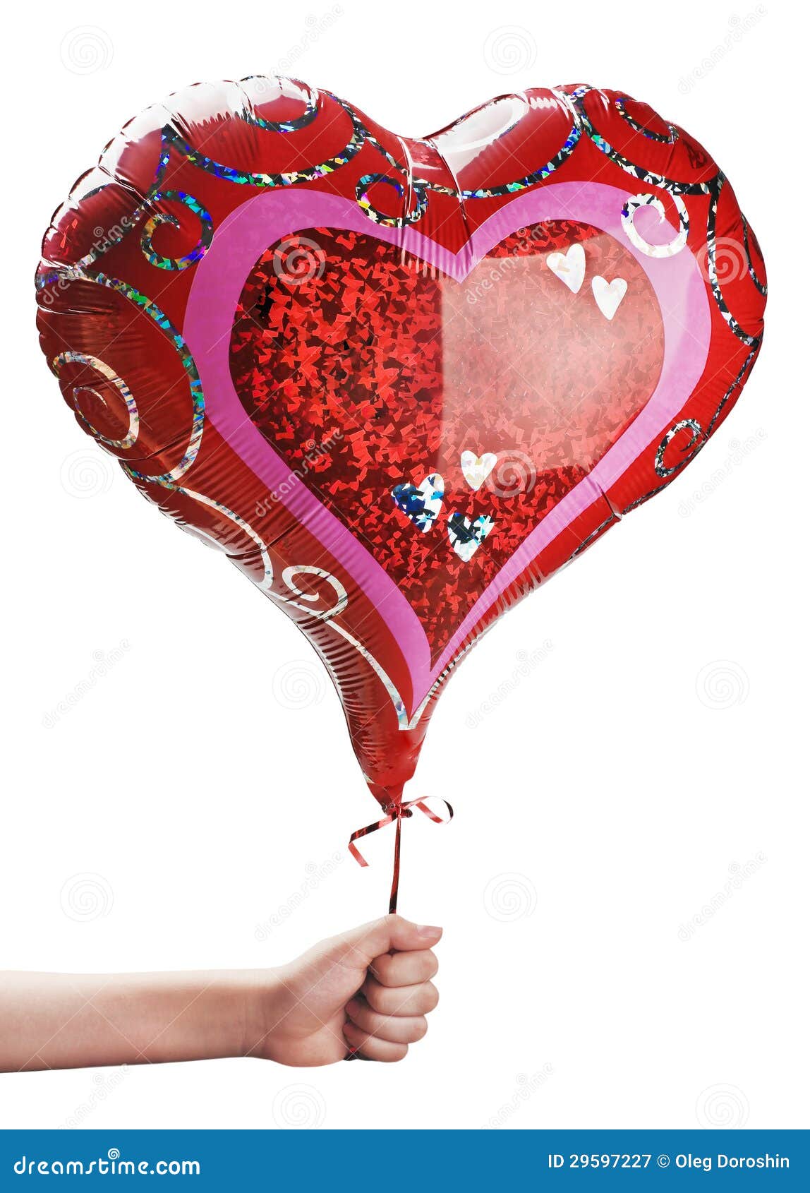Red balloon in hand stock image. Image of happy, people - 29597227
