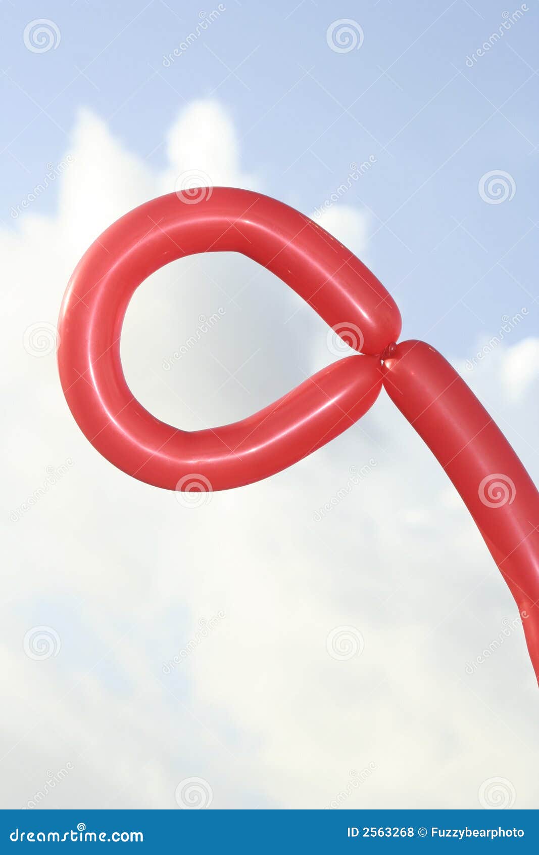 Red balloon loop stock photo. Image of clown, white, wispy - 2563268