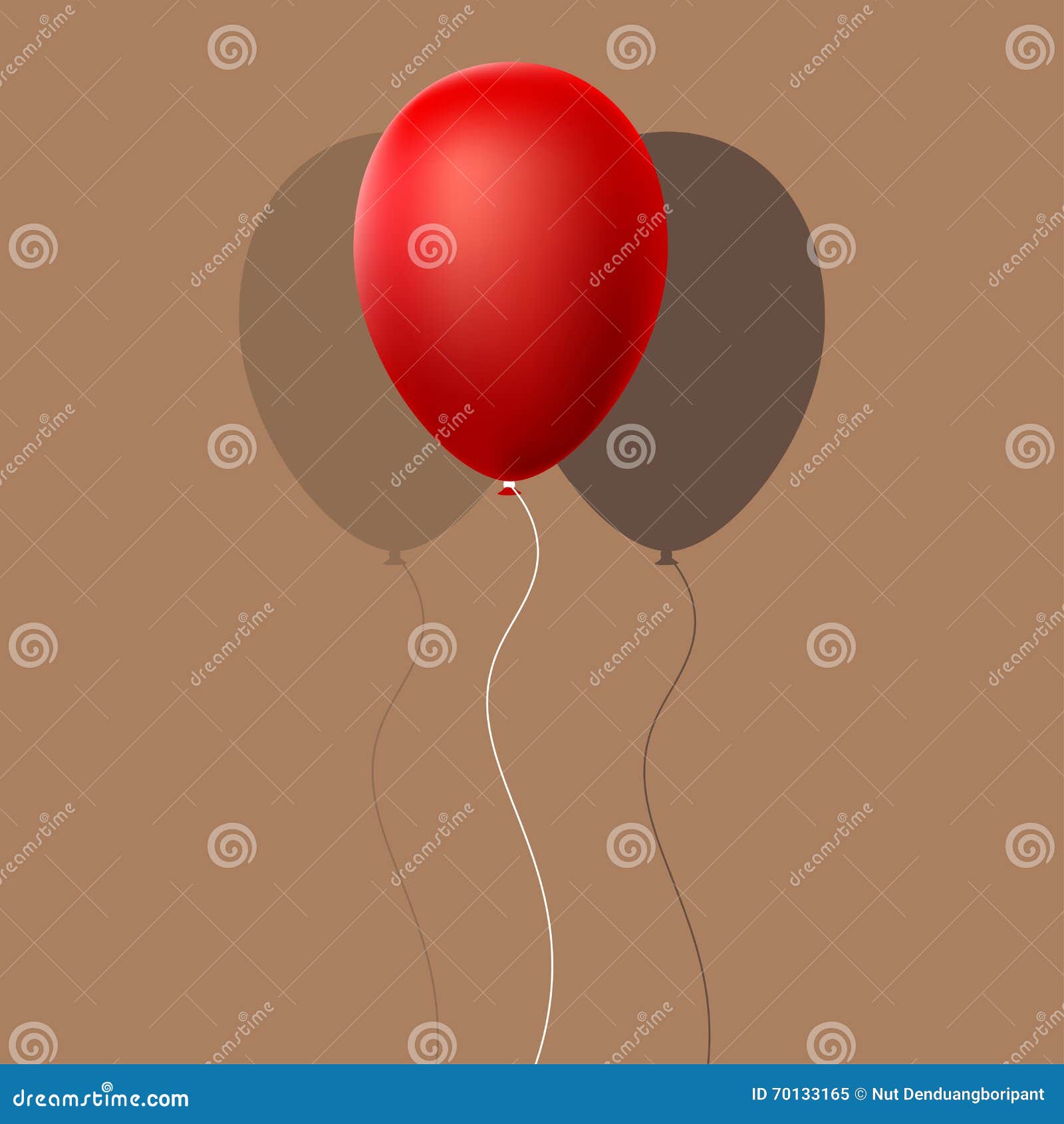 Red Balloon with Shadow stock vector. Illustration of gift - 70133165