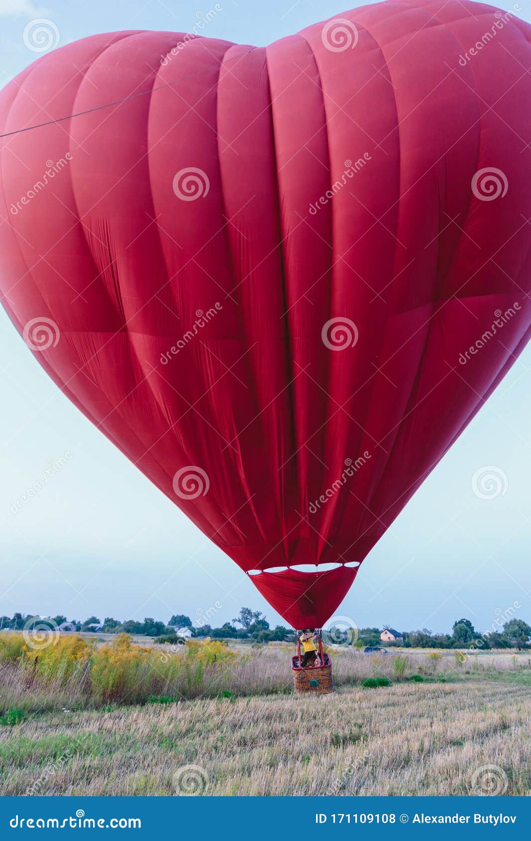 A Red Balloon in the Shape of a Heart. the Biggest Valentine Editorial ...