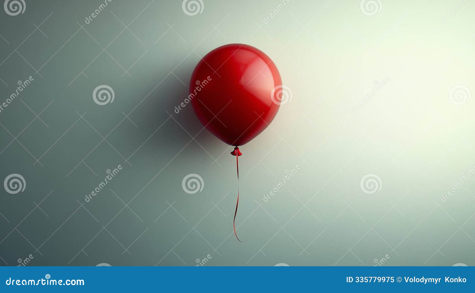 Red Balloon on a Soft Gradient Background Stock Image - Image of ...