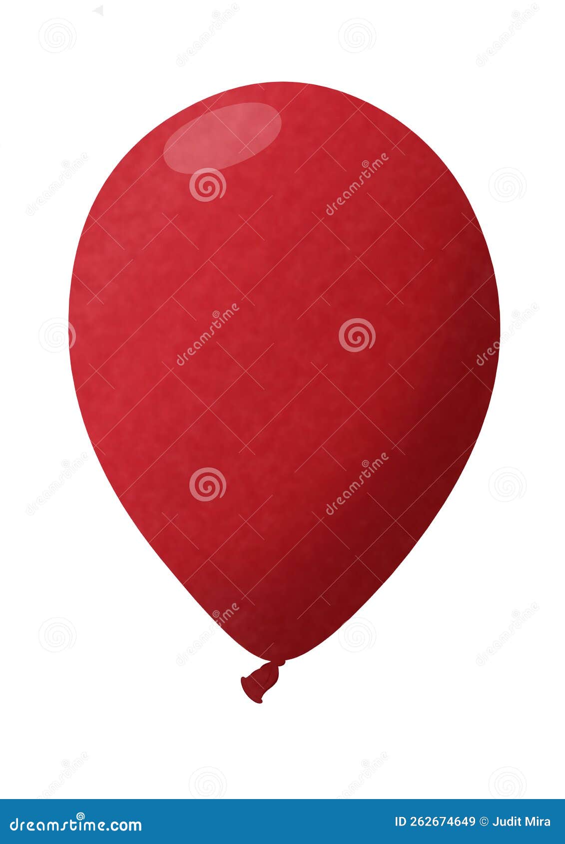 Red balloon without string stock illustration. Illustration of cartoon ...