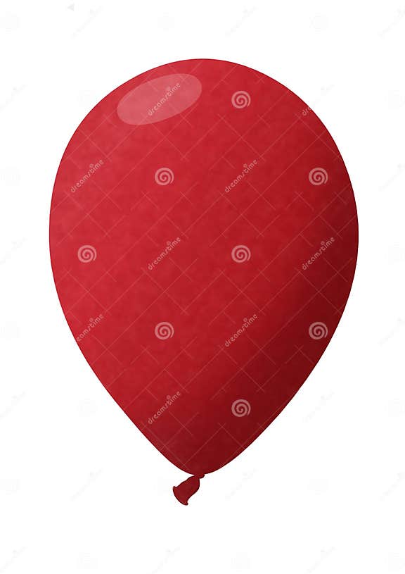 Red balloon without string stock illustration. Illustration of cartoon ...