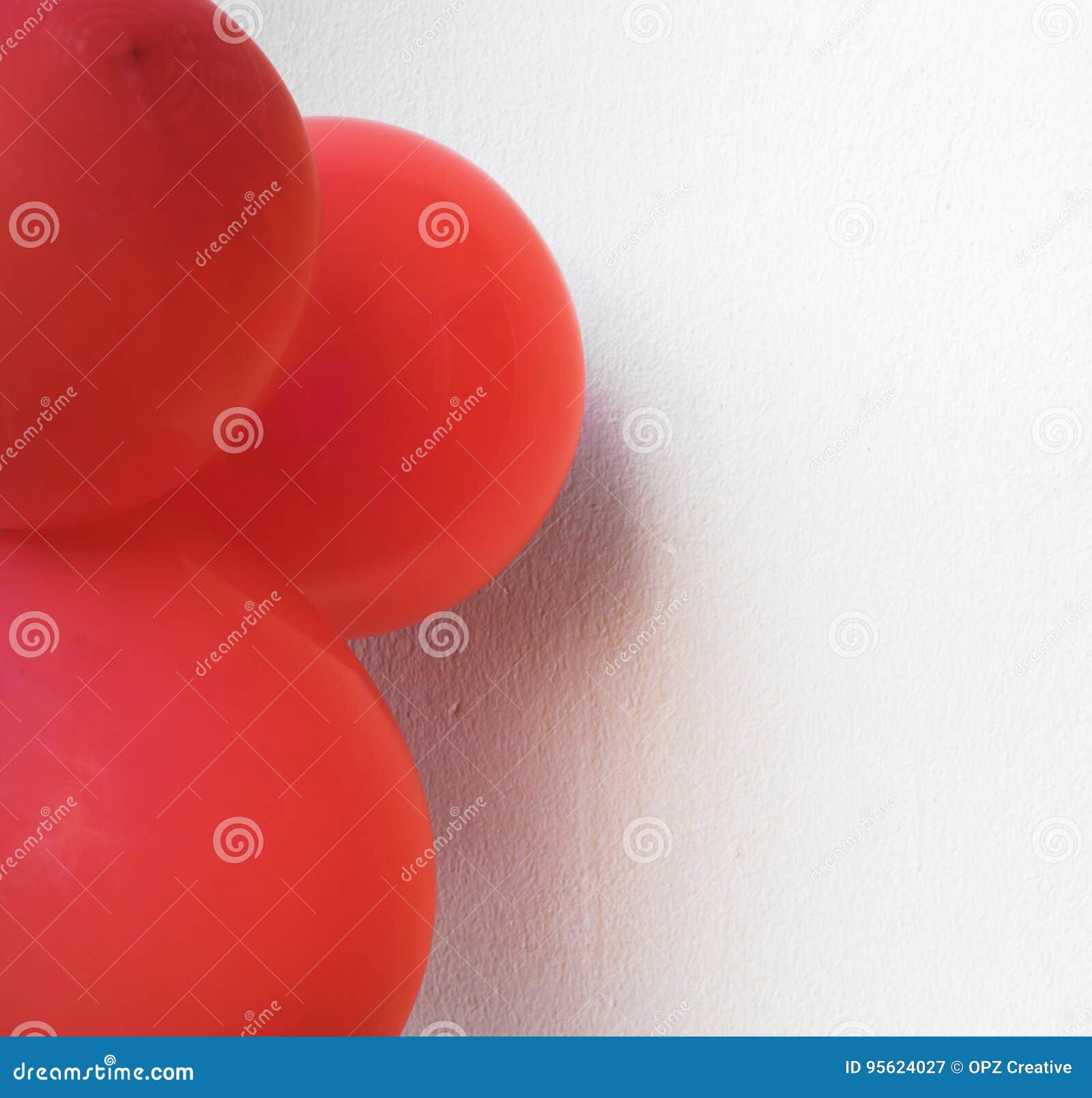 Red Balloons on a White Wall Using Wallpapers or Backgrounds for a ...