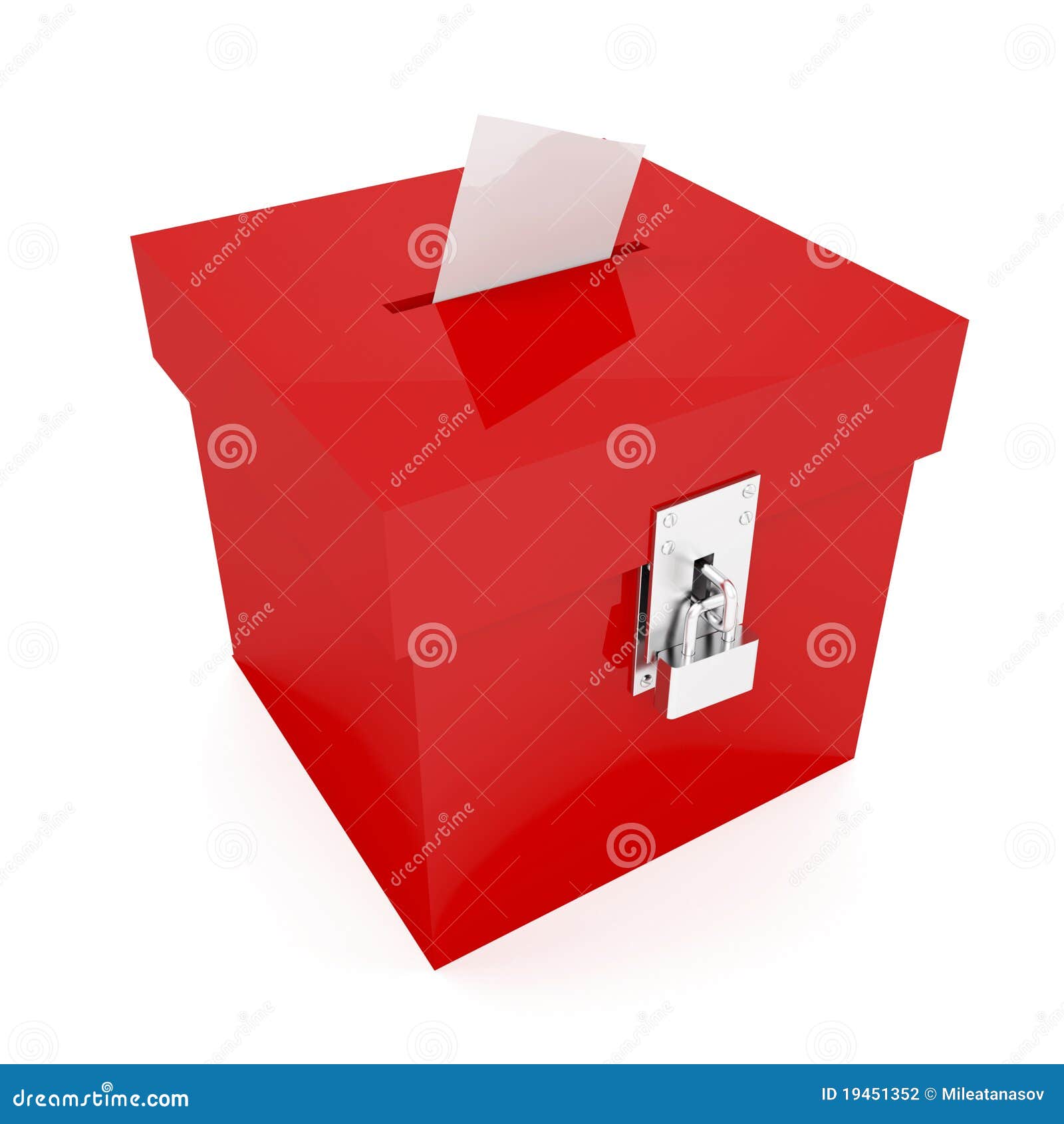 Red ballot box stock illustration. Illustration of choice - 19451352