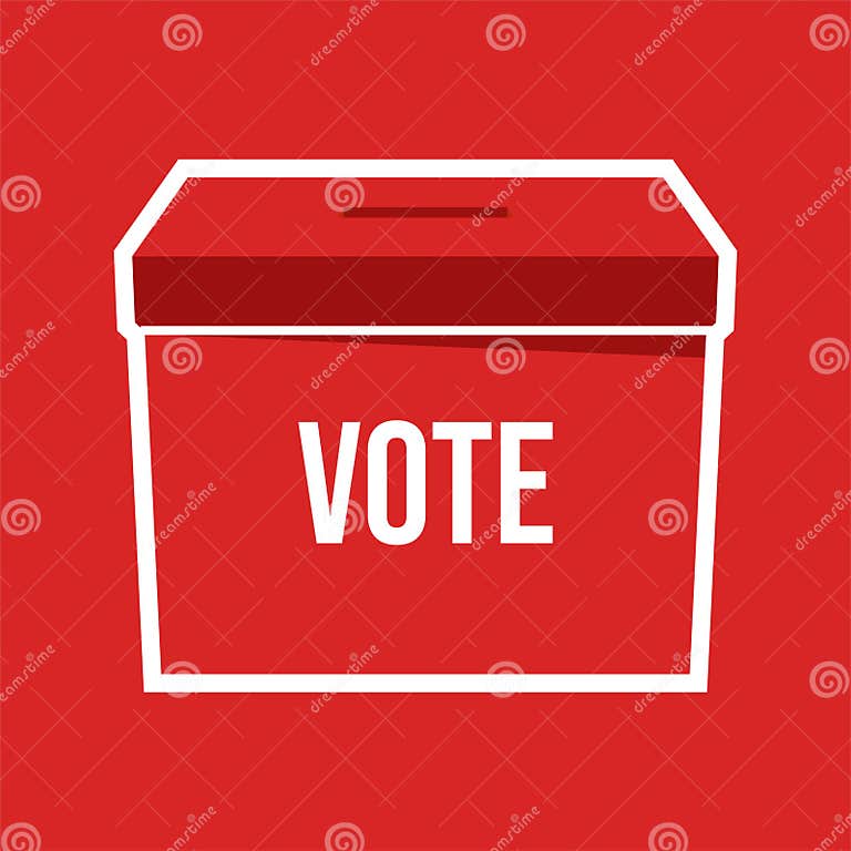 The Red Ballot Box. Isolated Vector Illustration Stock Illustration ...