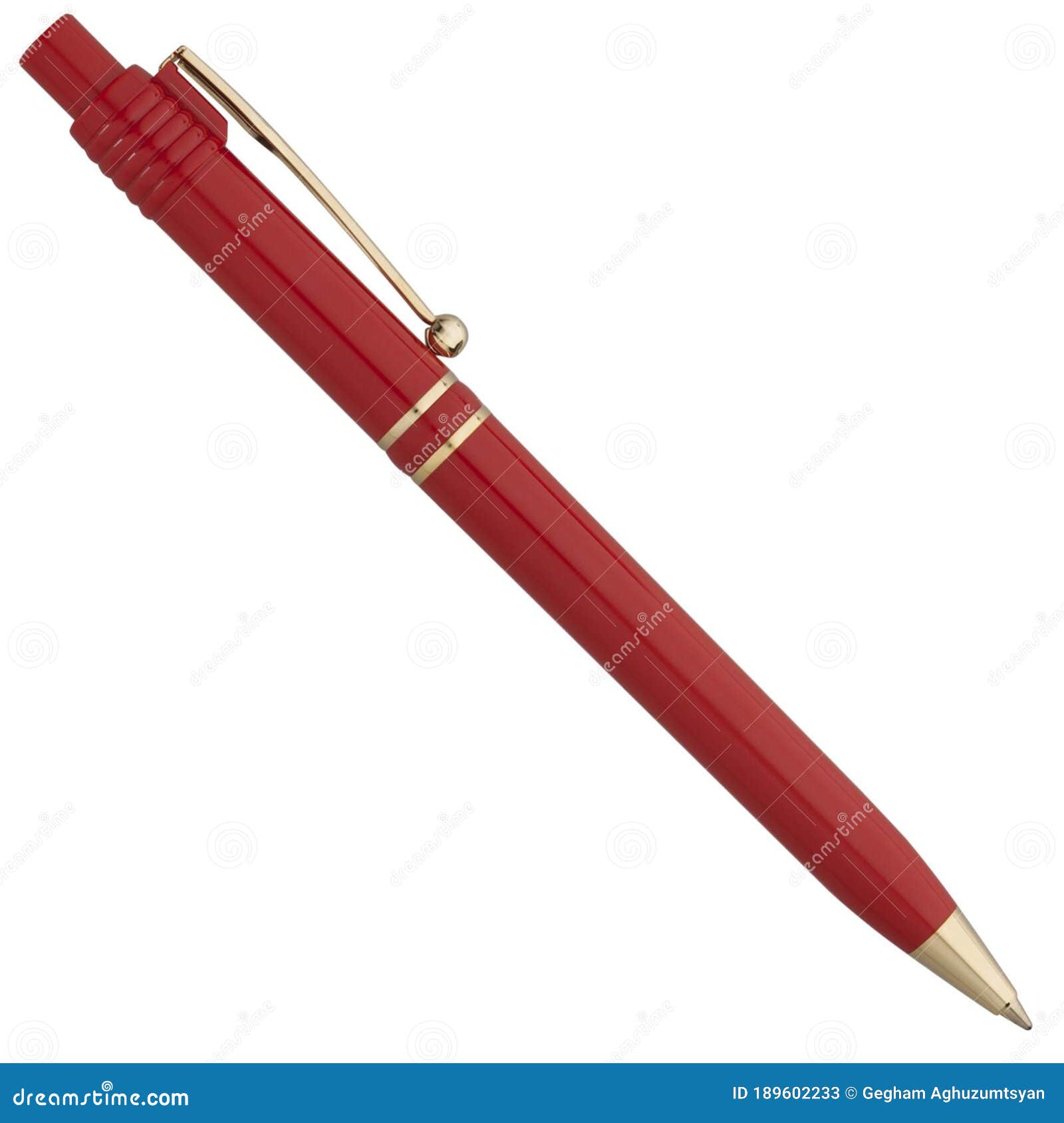 Red ballpoint pen stock image. Image of secretary, advertise - 189602233