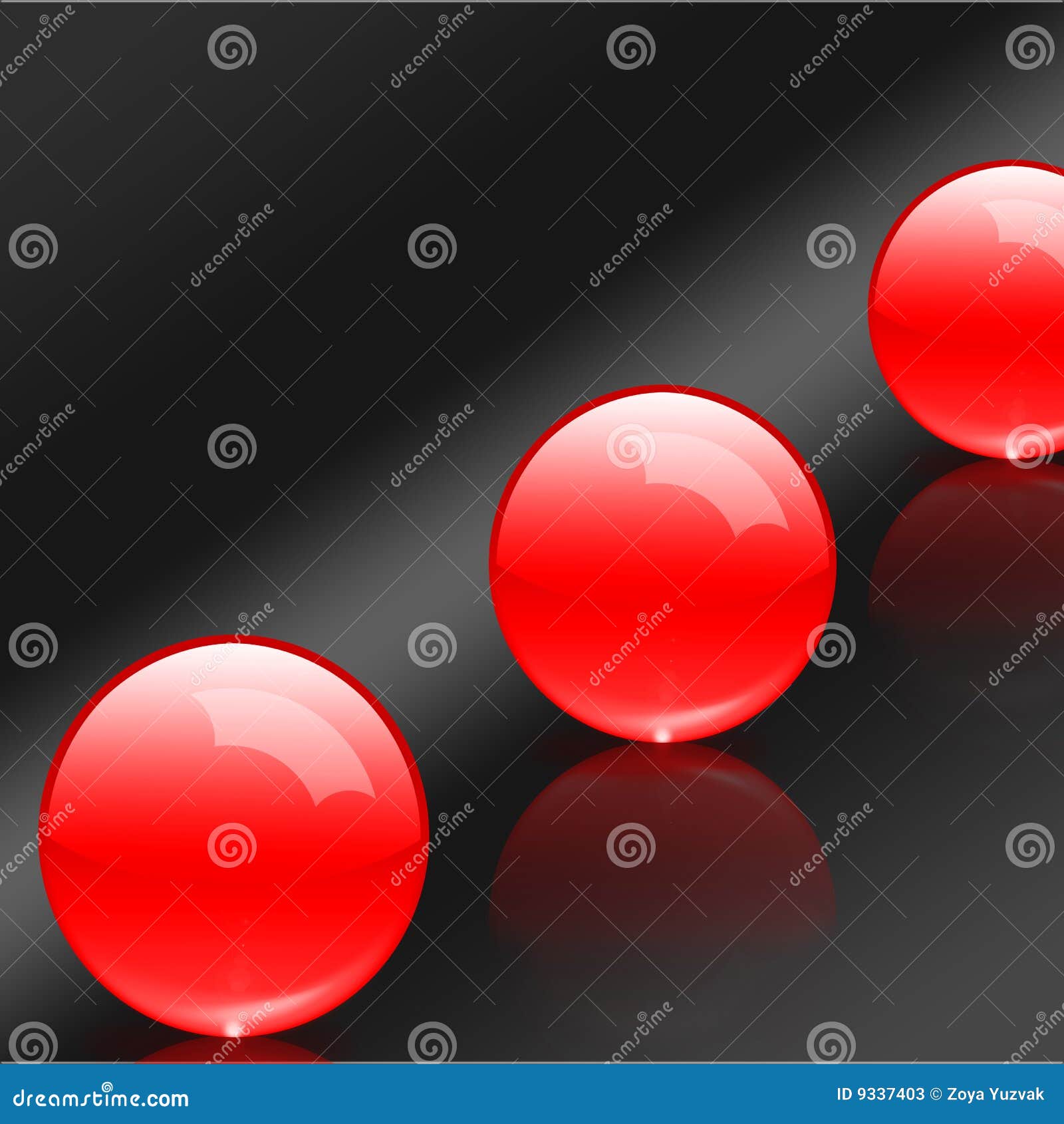 Red balls stock illustration. Illustration of reflect - 9337403