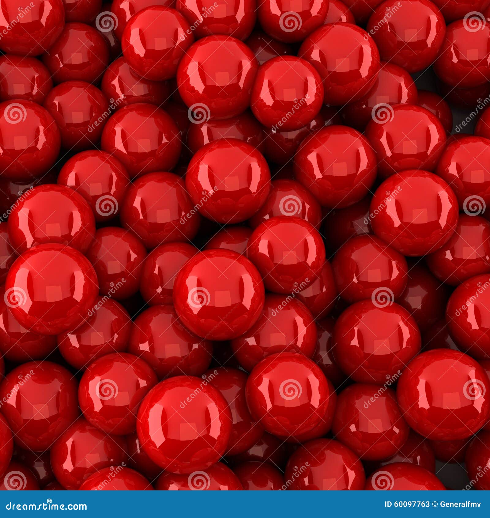 Red Balls Background (3d Render) Stock Illustration - Illustration of ...