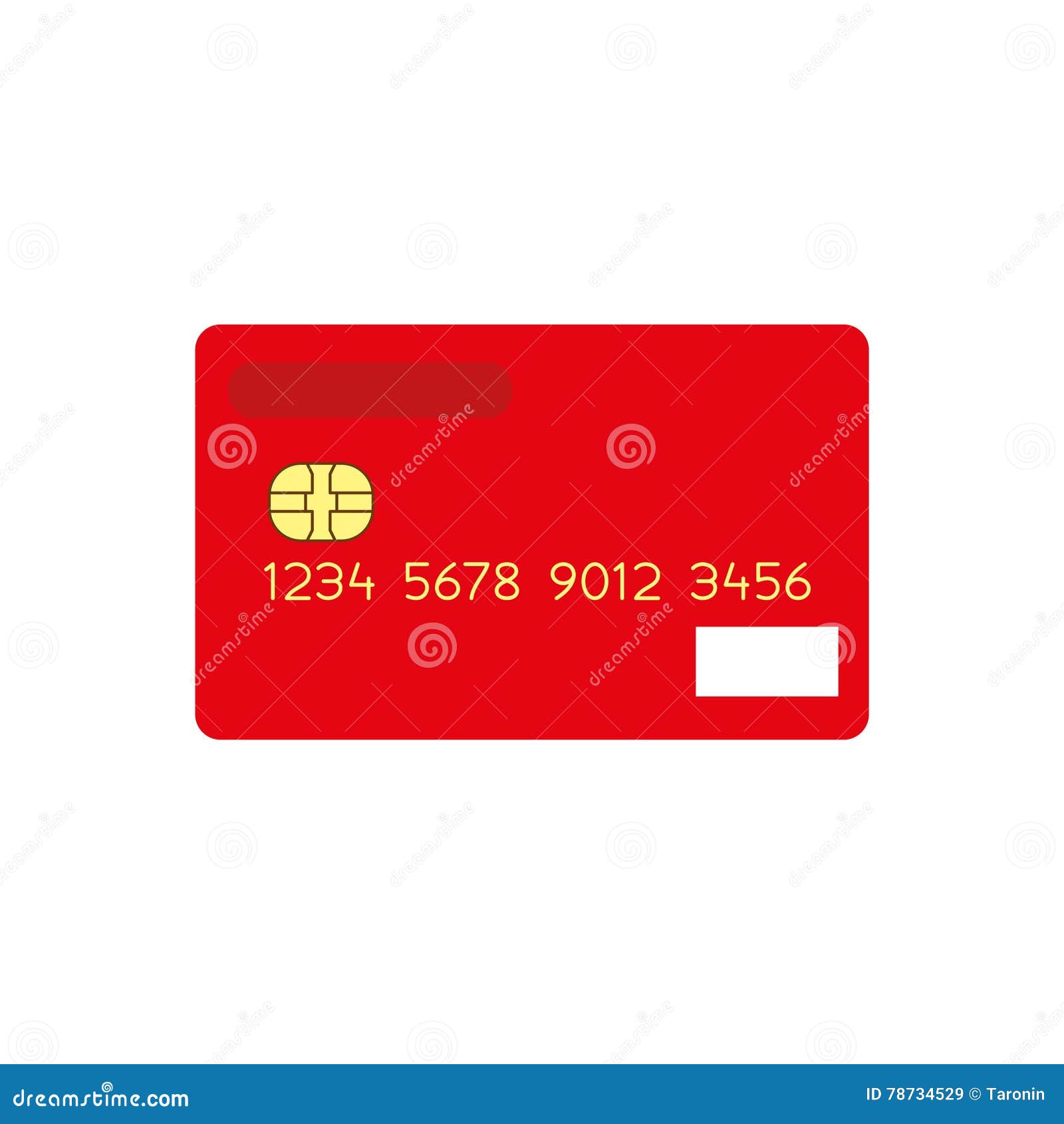 Red bank card. stock vector. Illustration of icon, business - 78734529