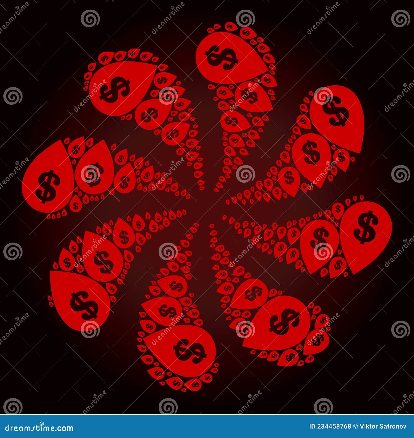 Red Bank Map Marker Icon Twirl Burst Stock Vector - Illustration of ...