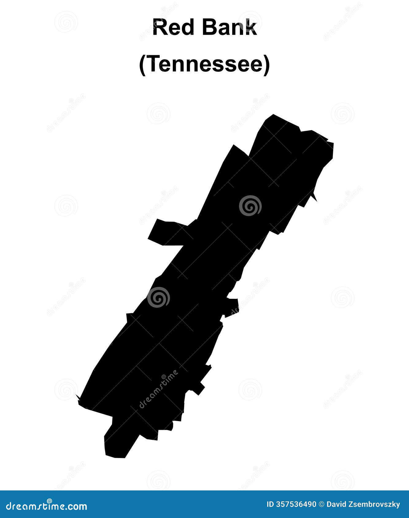 Red Bank outline map stock illustration. Illustration of area - 357536490