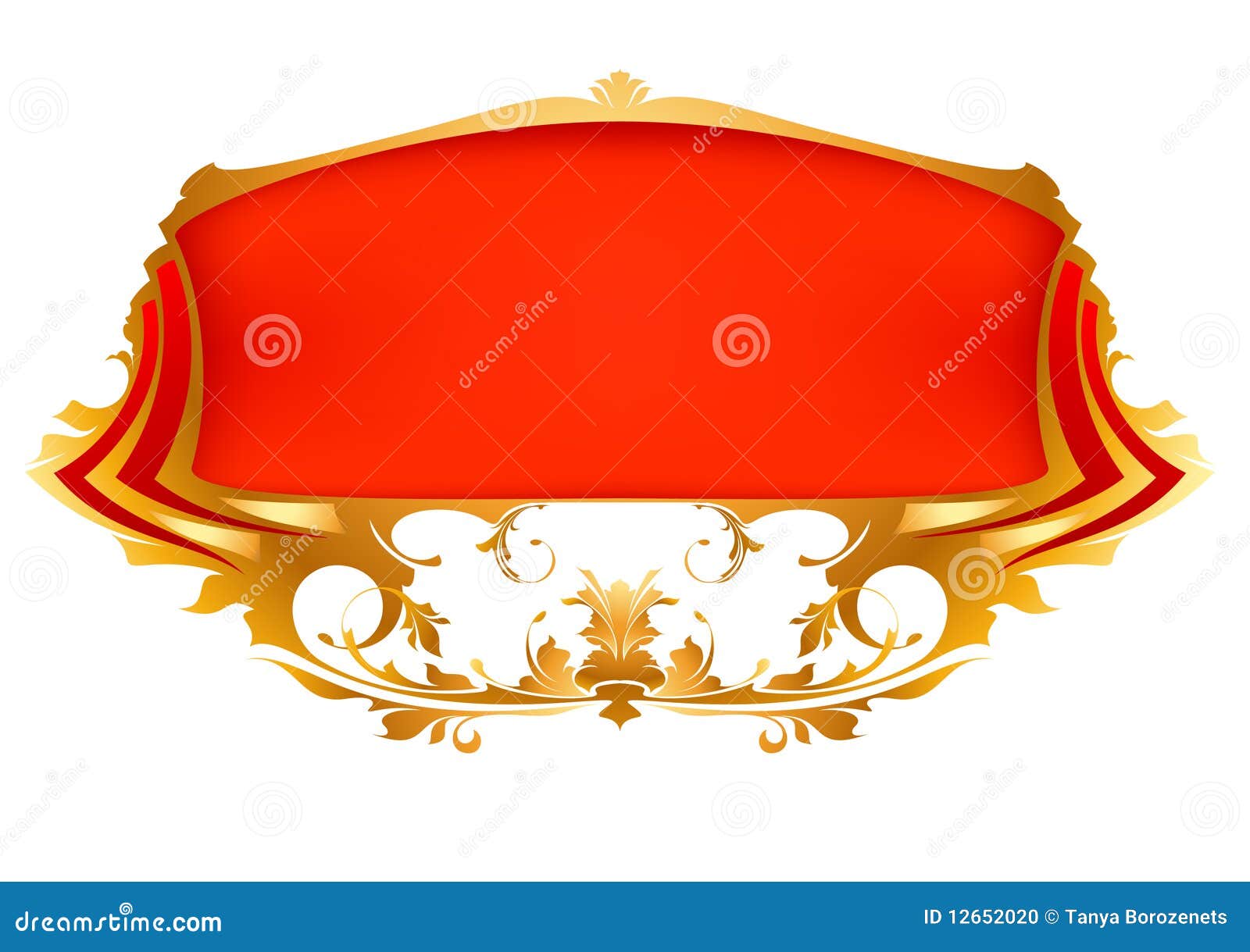 Red banner stock vector. Illustration of anniversary - 12652020
