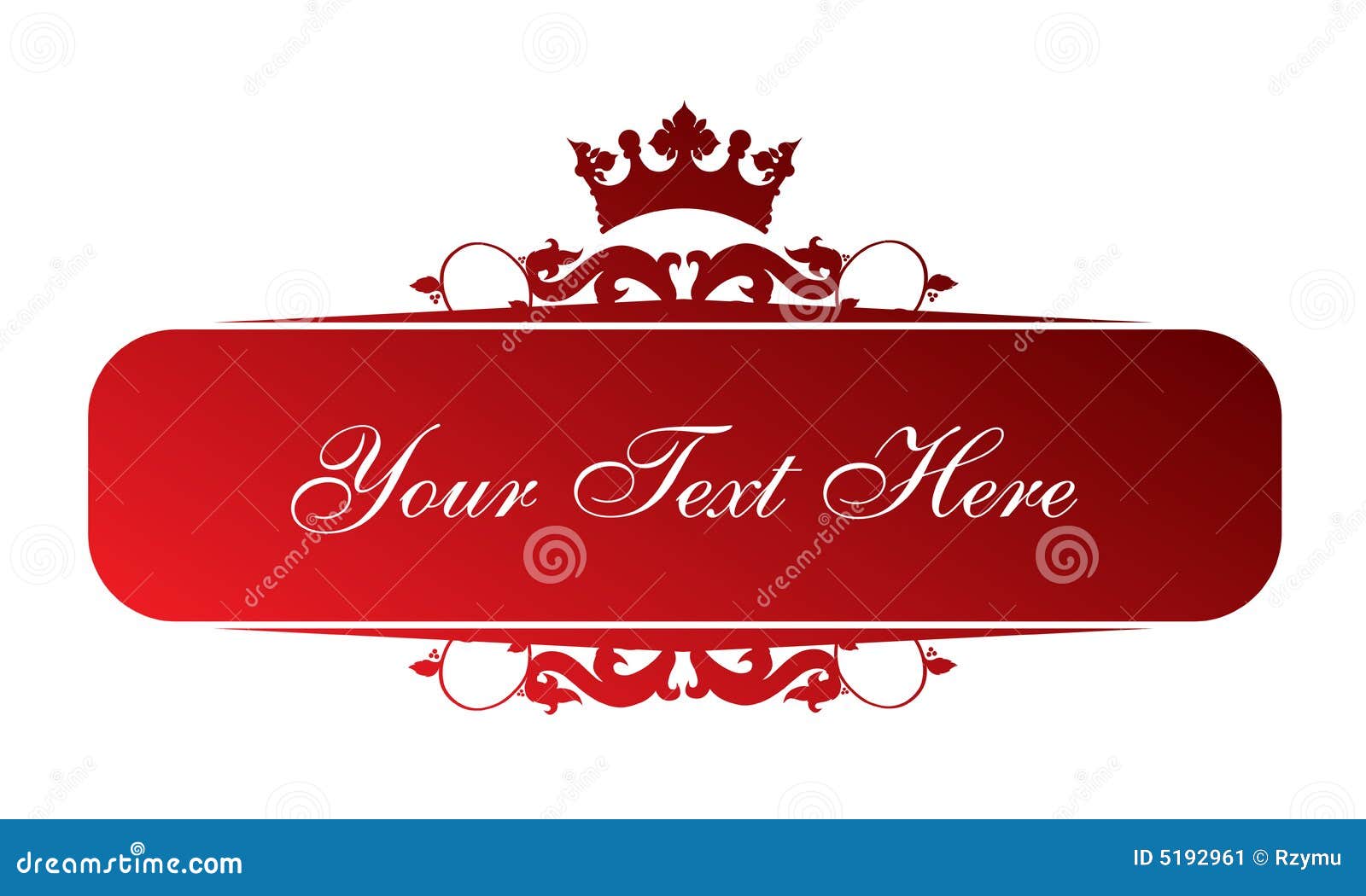 Red banner stock vector. Illustration of border, magenta - 5192961