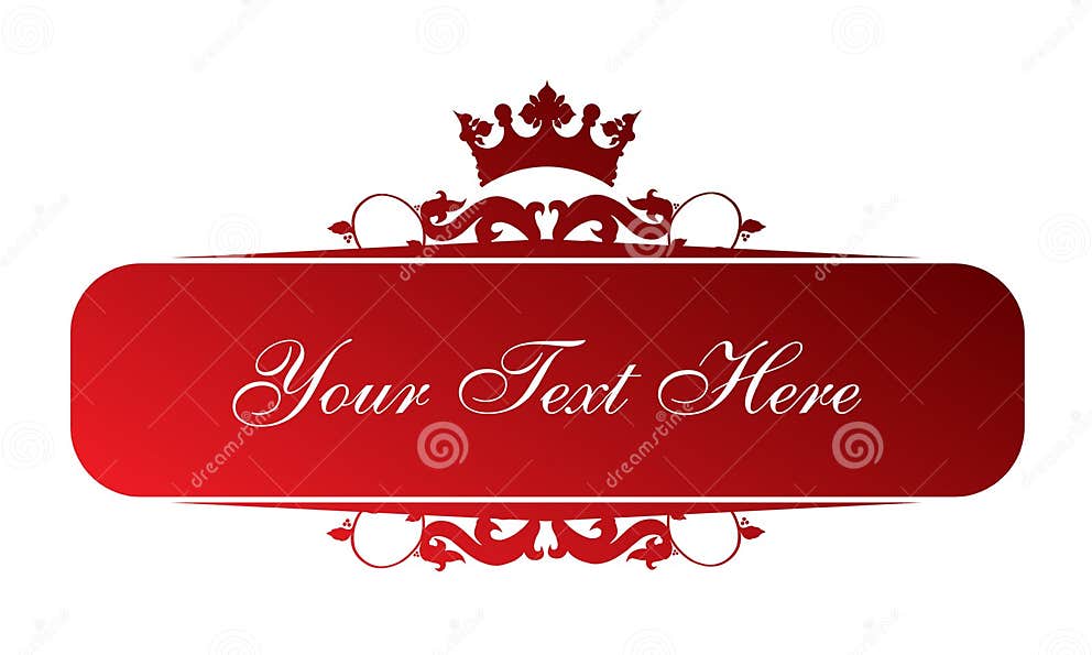 Red banner stock vector. Illustration of border, magenta - 5192961