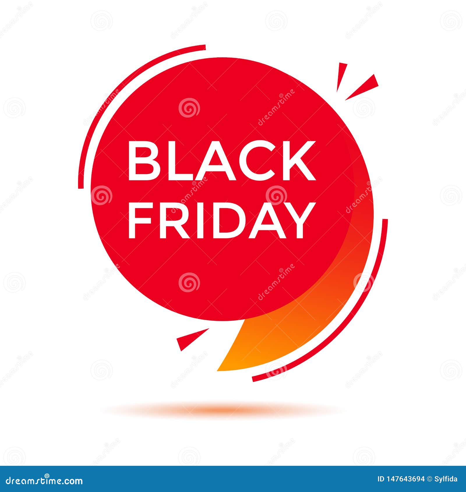 Red Banner for Black Friday. Vector Stock Illustration - Illustration ...