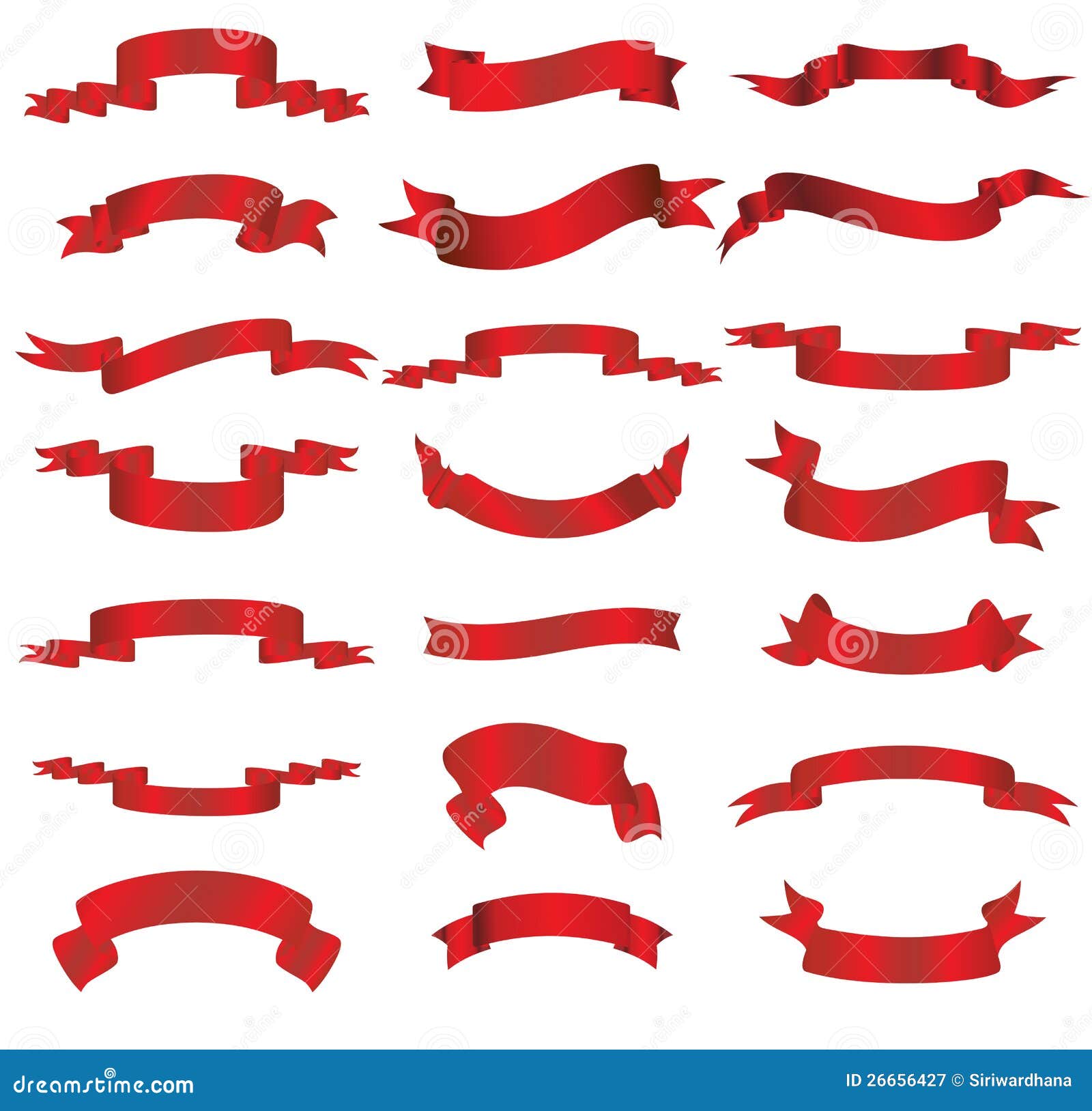 Red Banner Collection stock vector. Illustration of background - 26656427