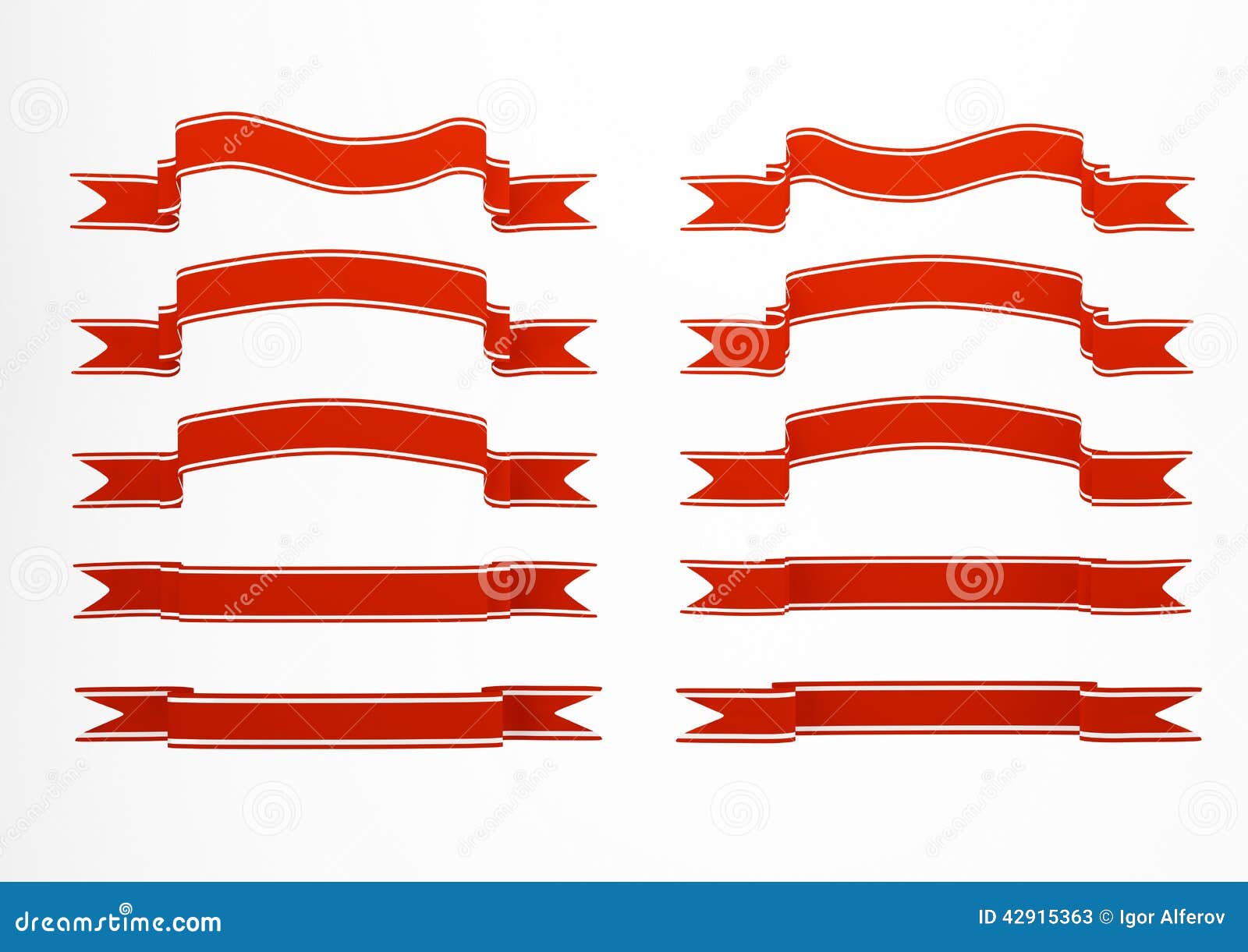 Red Banner collection stock illustration. Illustration of award - 42915363