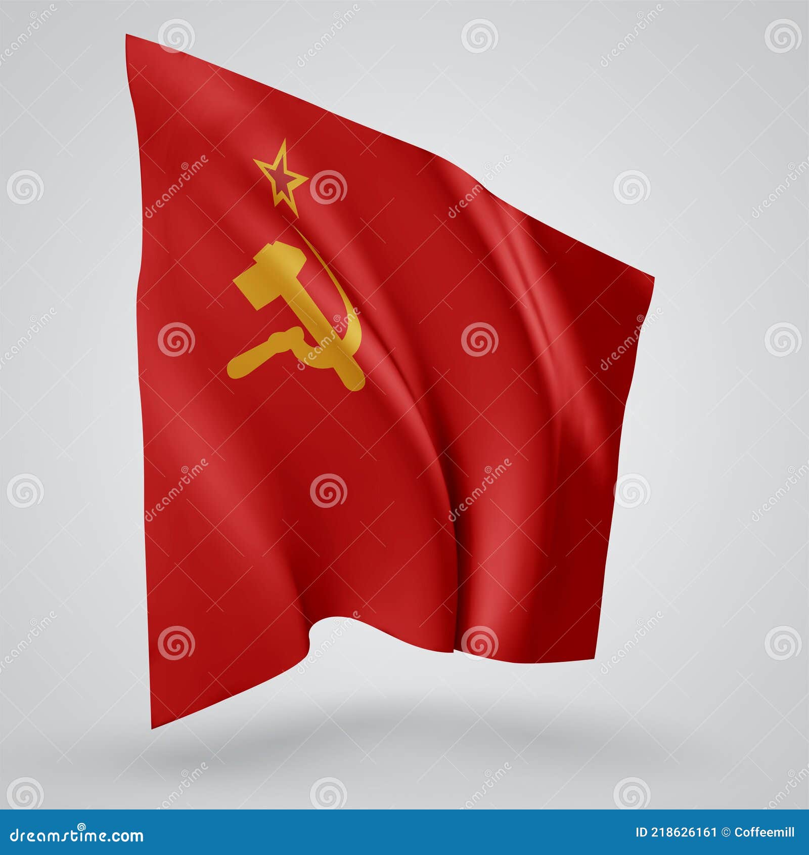 Red Banner of Communism in 3d Vector Mesh Style Stock Vector ...